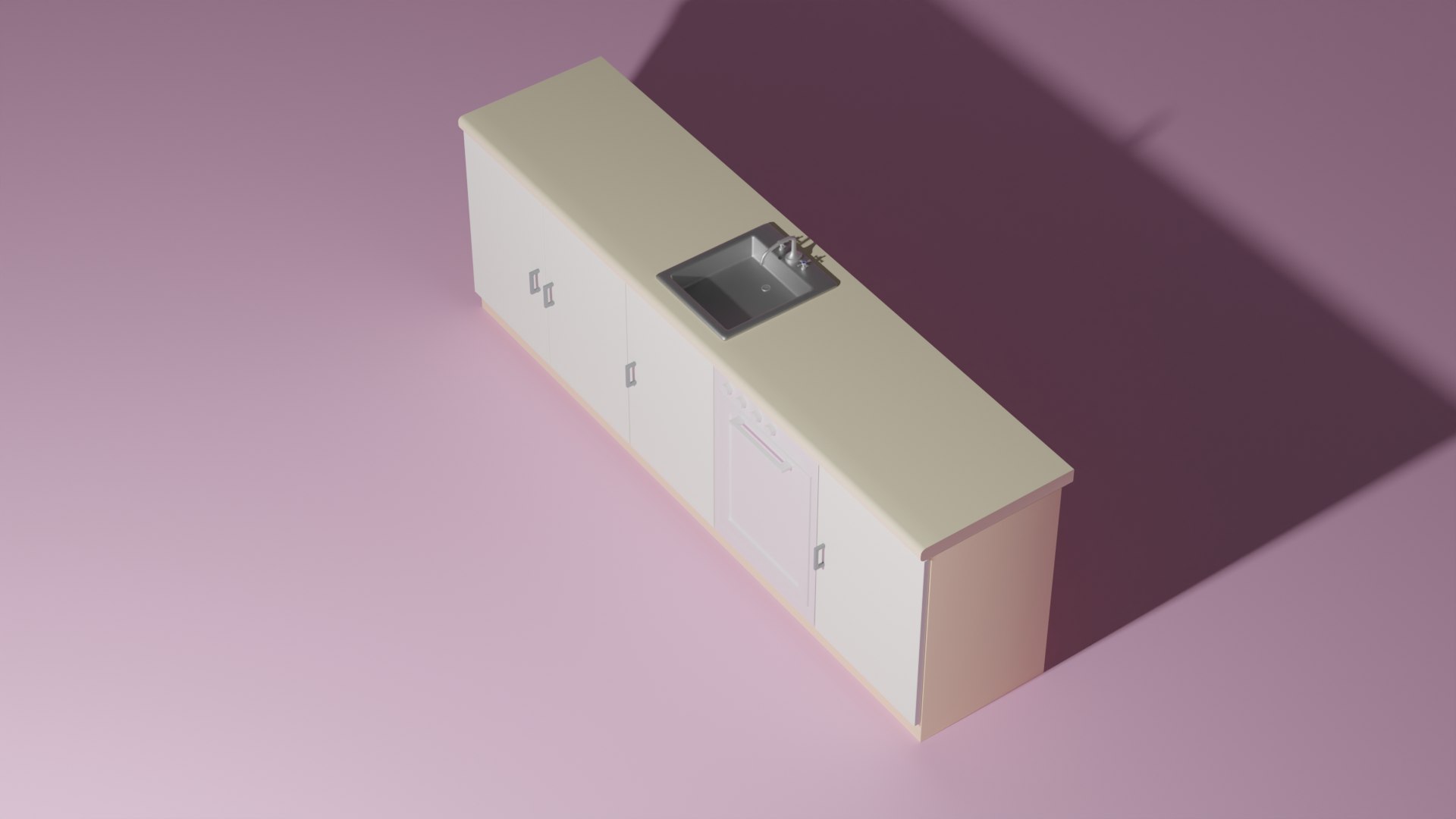 3D Kitchen Counter - TurboSquid 1885493