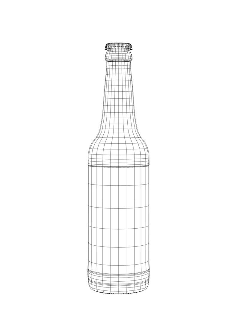 3d Becks Beer Bottle Model