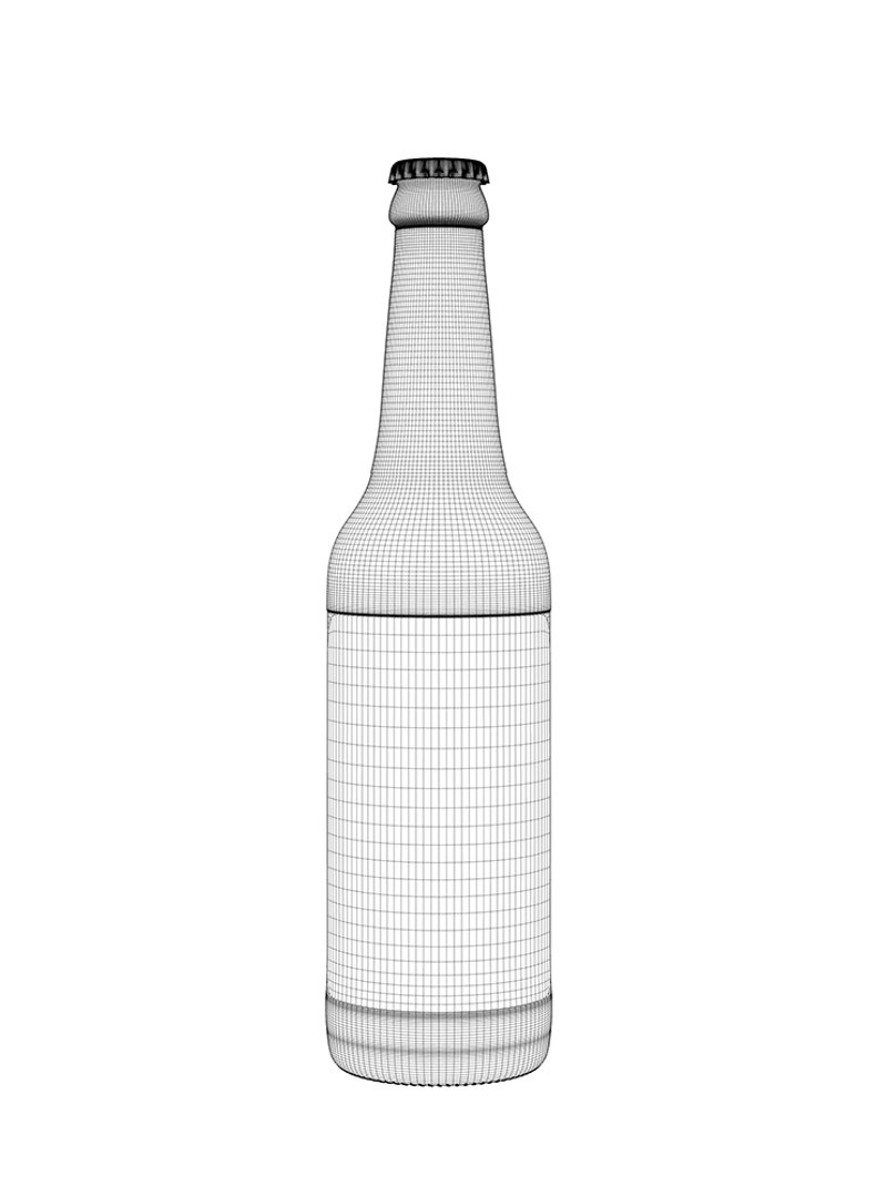 3d Becks Beer Bottle Model