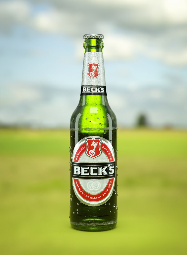 3d Becks Beer Bottle Model