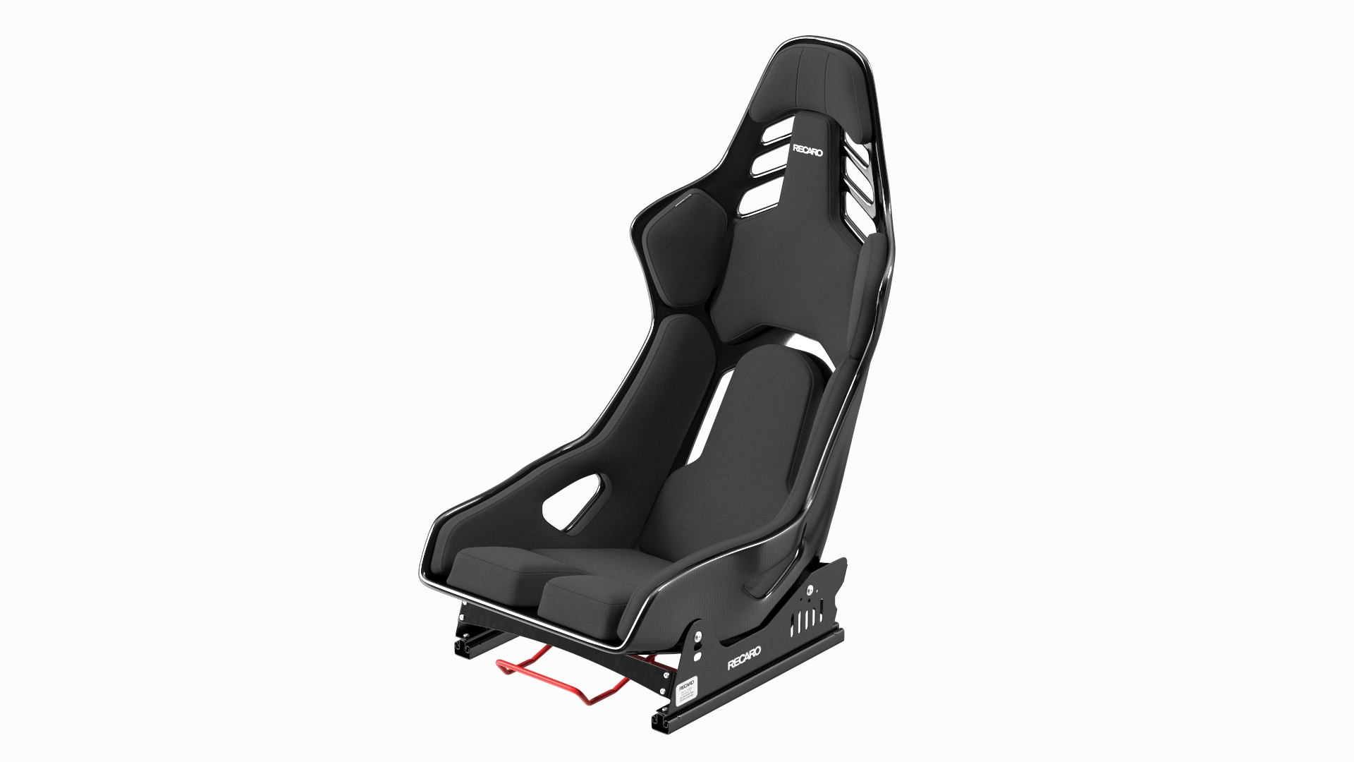 Black RECARO Podium CF Racing Seat On Sliding Mount Model - TurboSquid ...