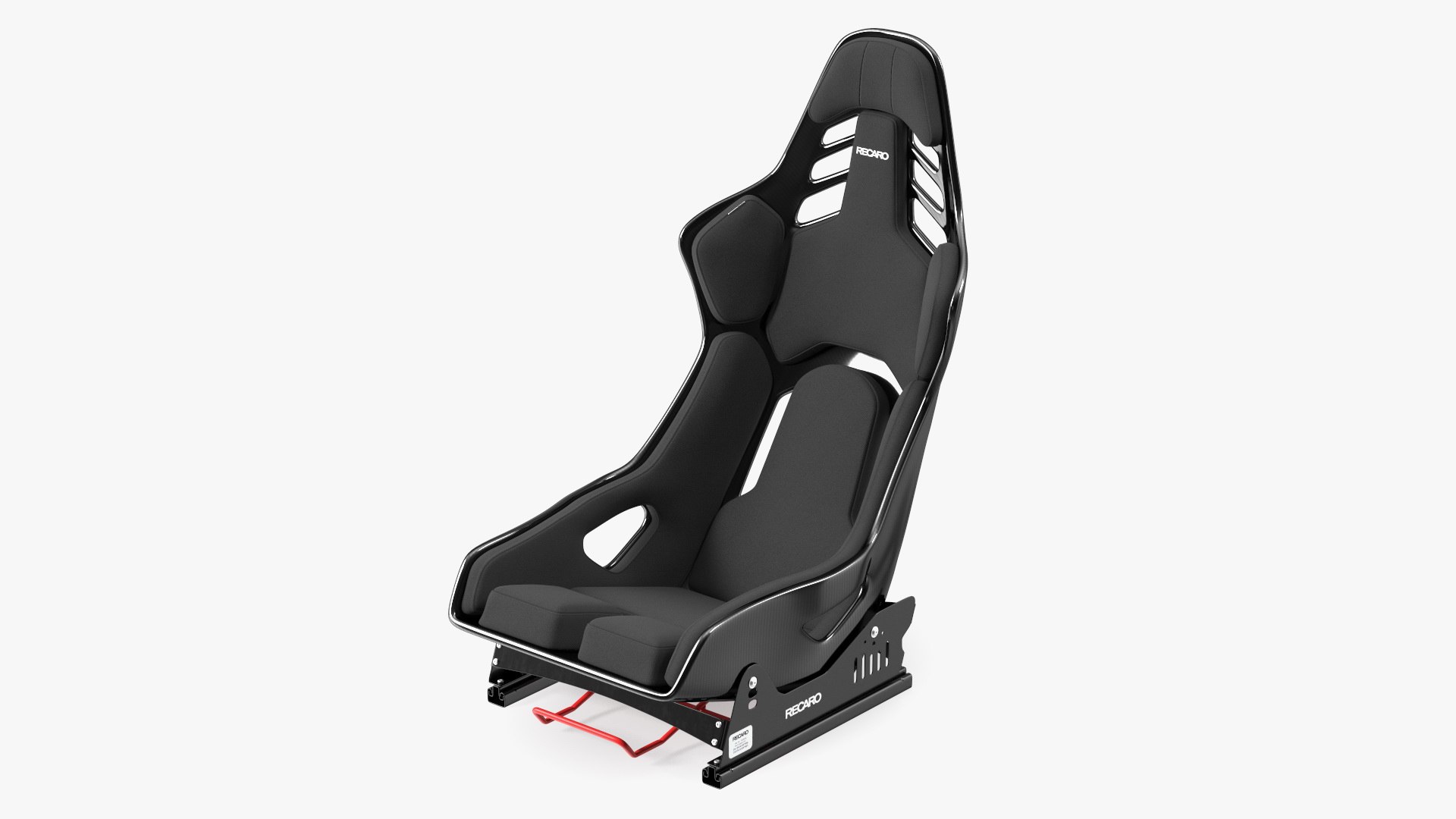 Black RECARO Podium CF Racing Seat on Sliding Mount model - TurboSquid ...