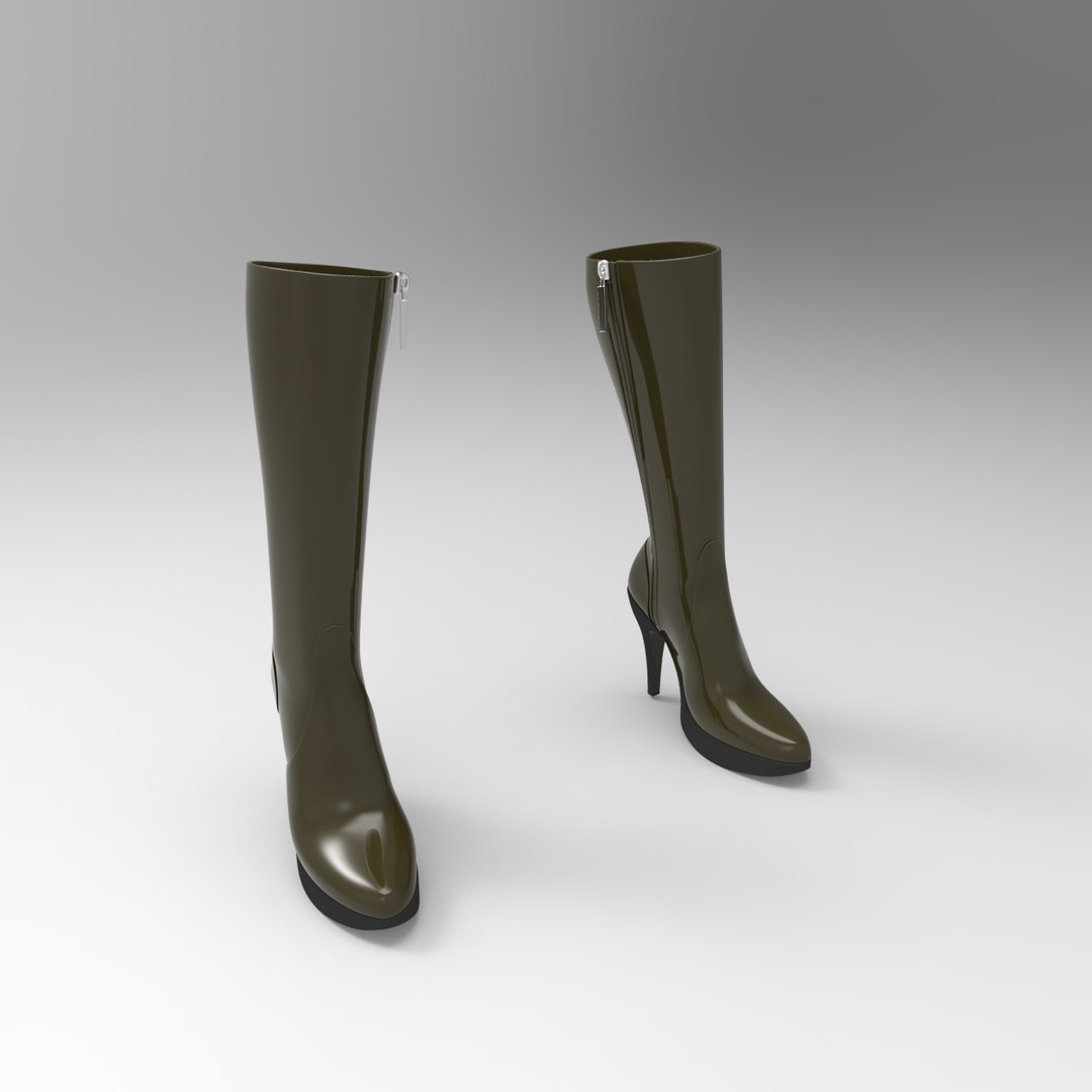 3d Woman Boots Shoes Model