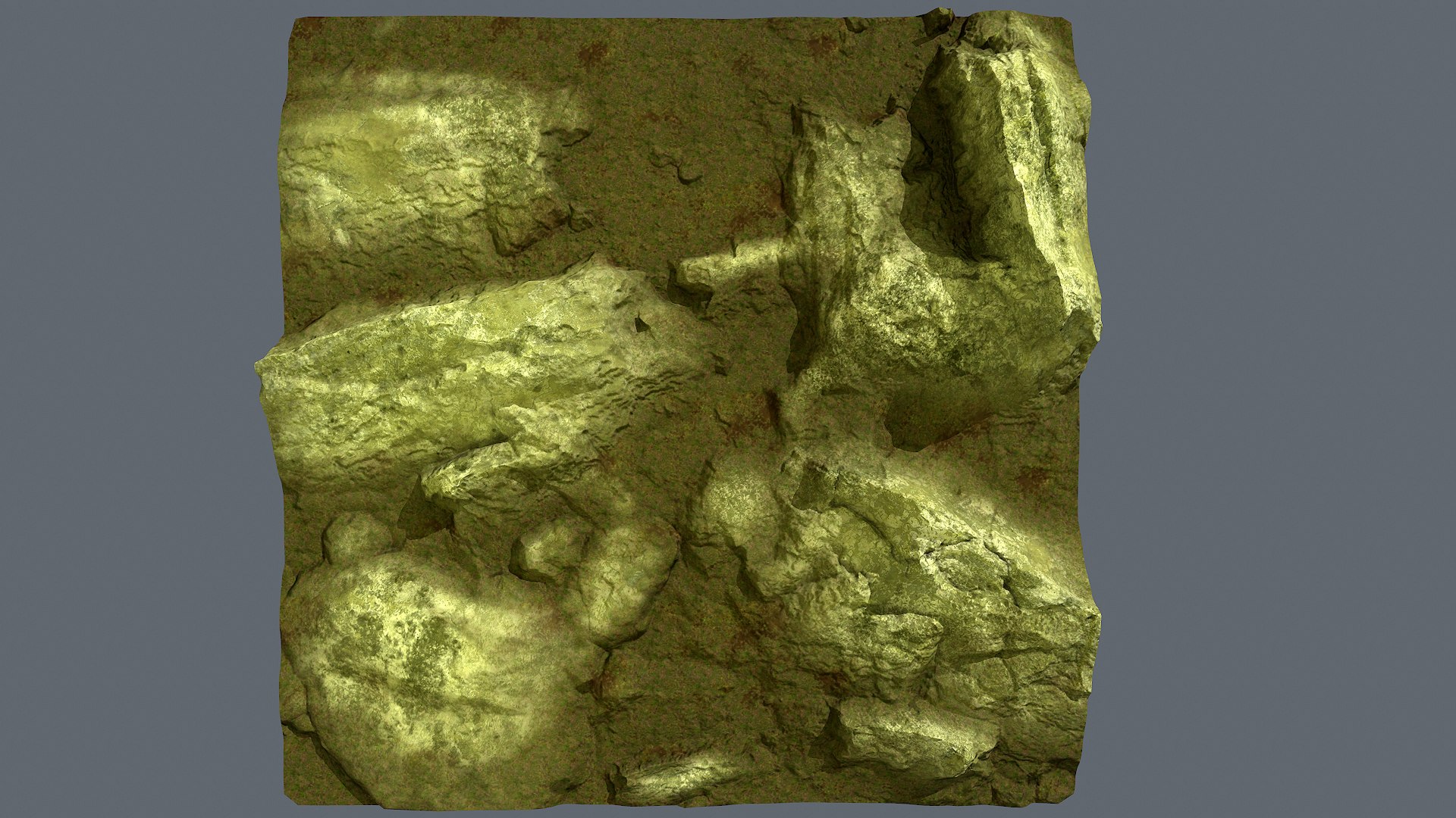 Mossy Rock Terrain 3D Model - TurboSquid 1406618