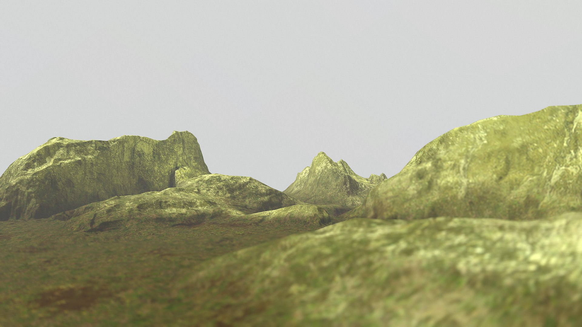 Mossy Rock Terrain 3D Model - TurboSquid 1406618
