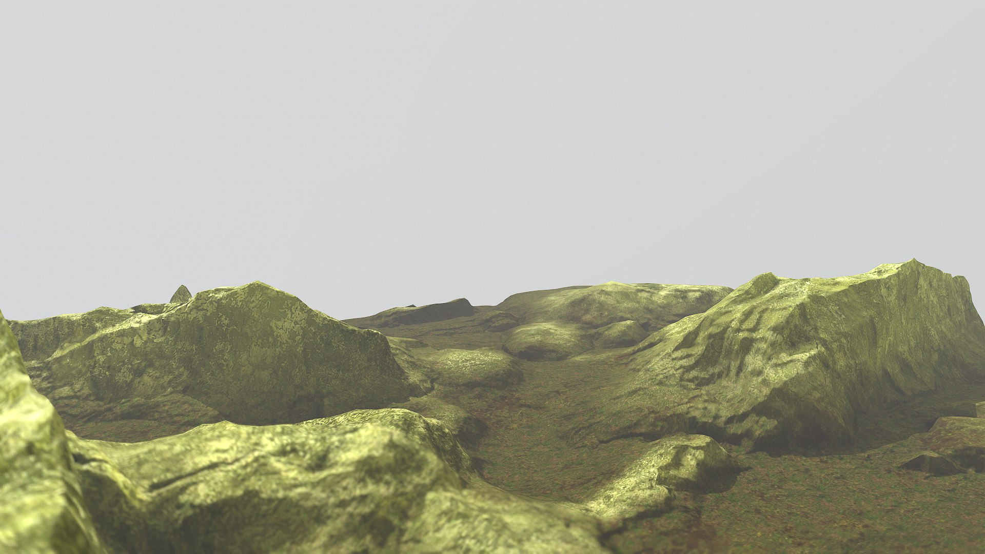 Mossy Rock Terrain 3D Model - TurboSquid 1406618