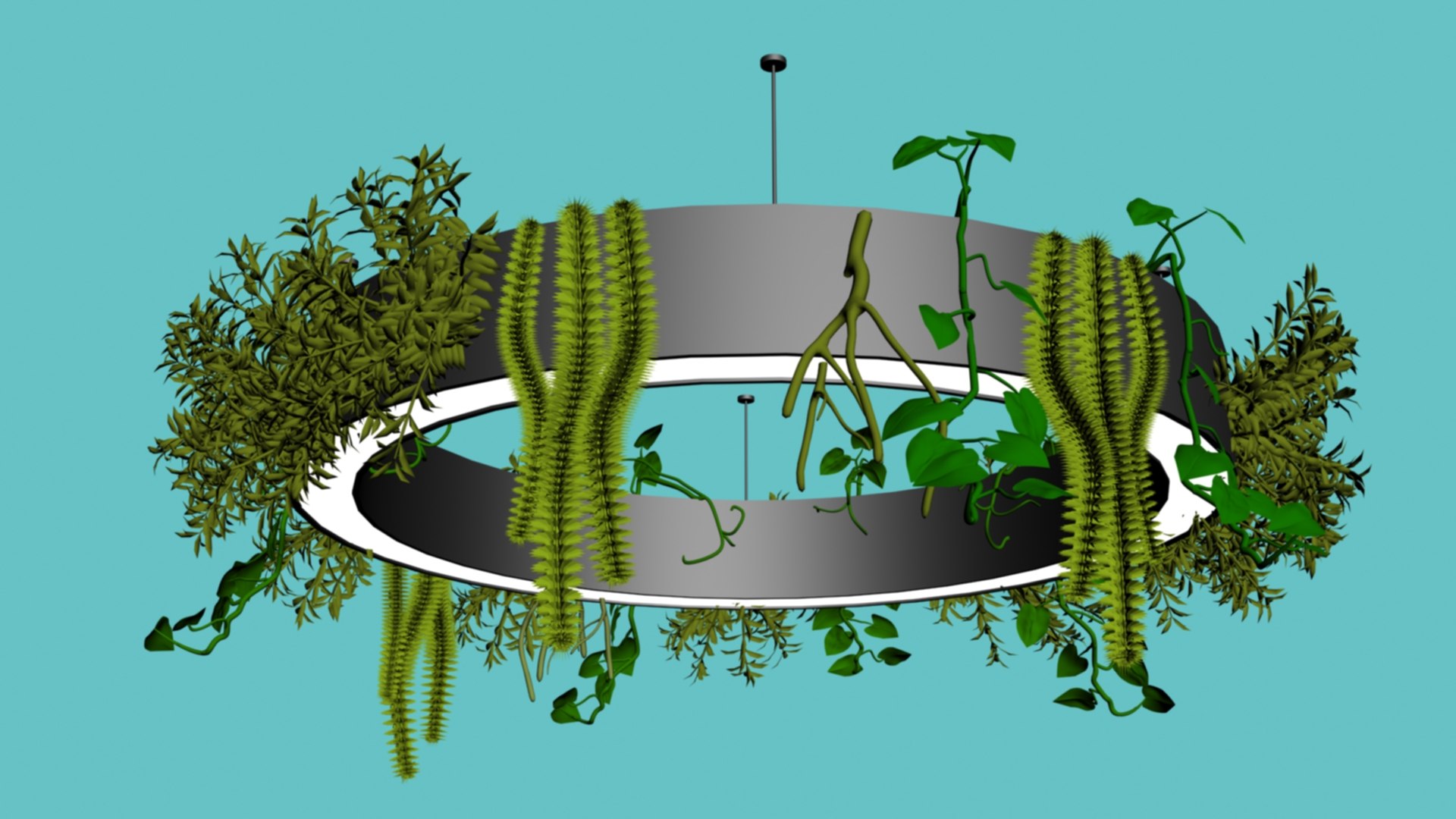 Fancy Round Ceiling Light 3D - TurboSquid 2051842