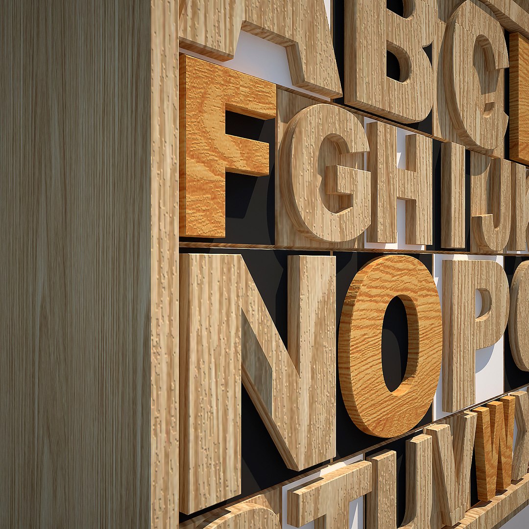 Chest Alphabet Kare 3d Max