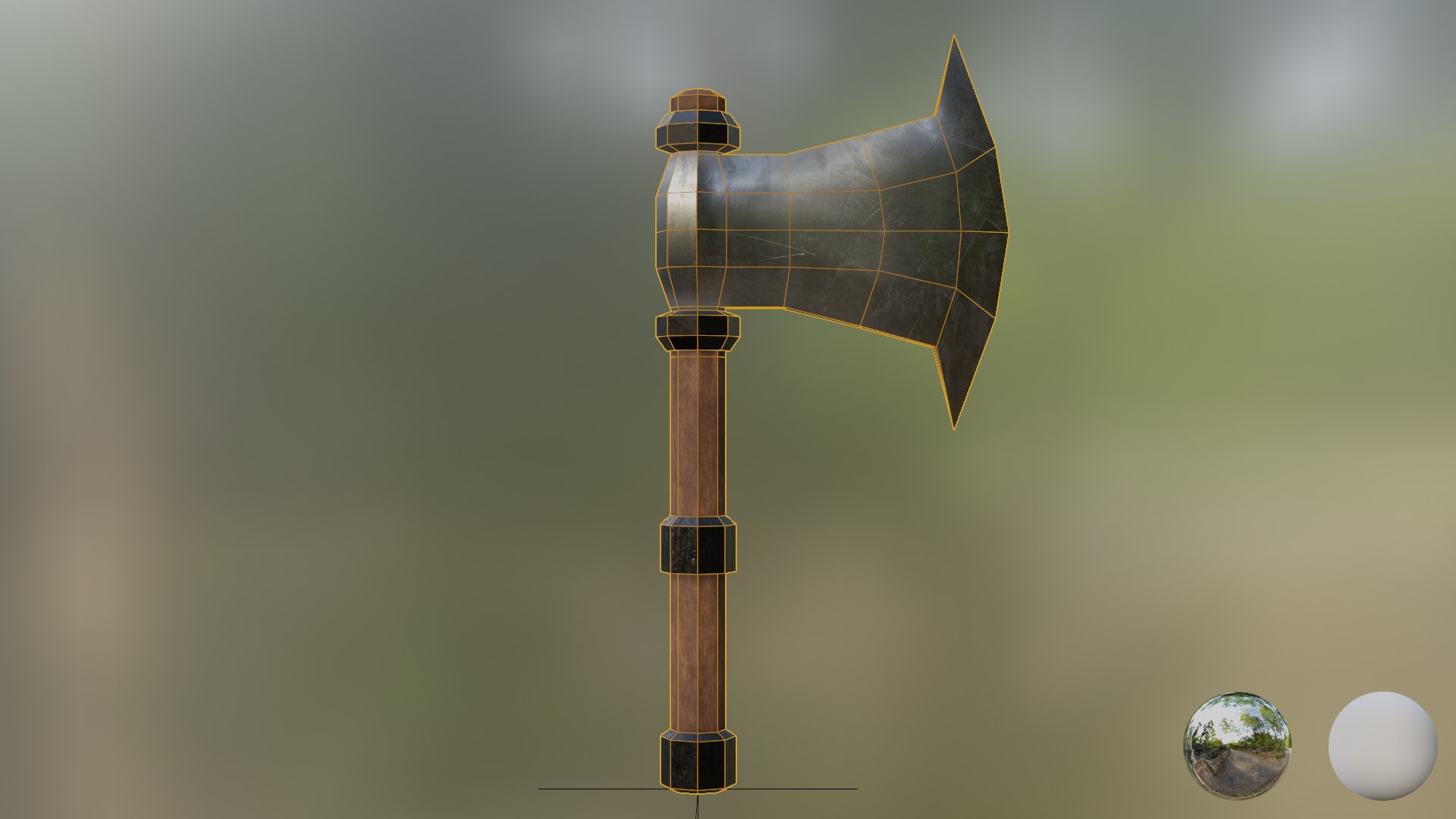 3D Ax Game Ready Low Poly PBR 3D Model model - TurboSquid 2182768