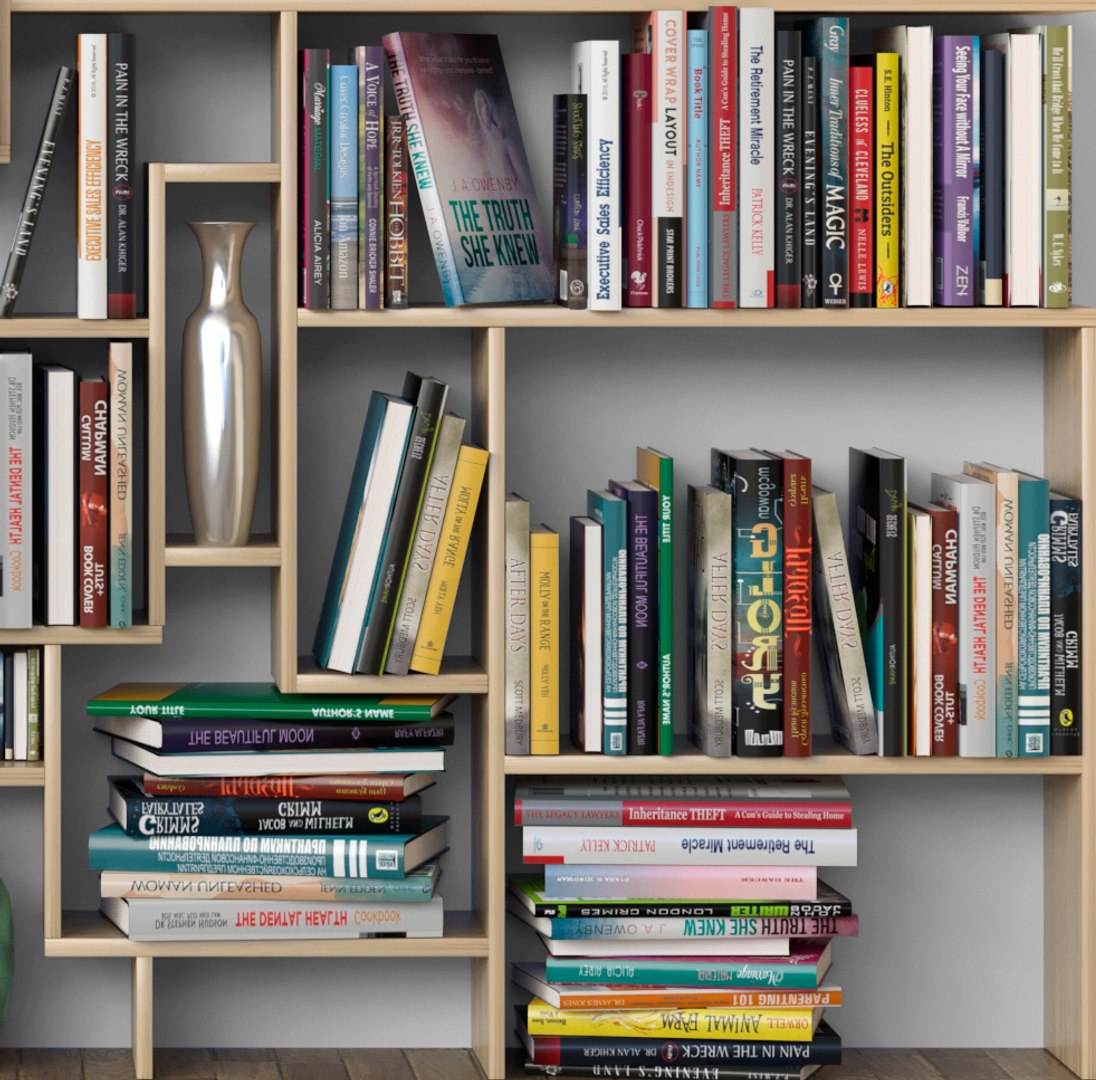 3D book shelf - TurboSquid 1428782