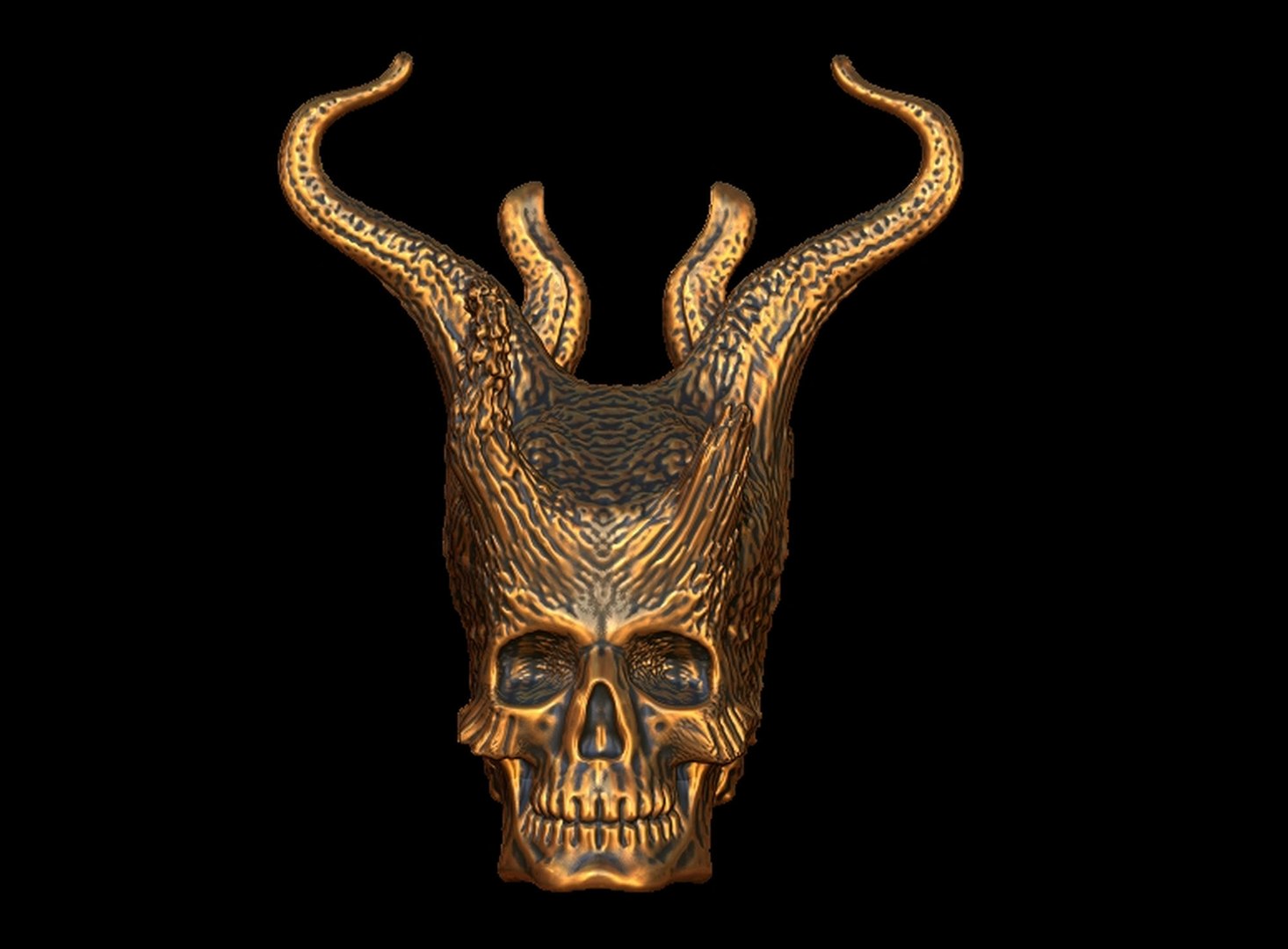 3D Model Fiery Skull Pendant - TurboSquid 2391814