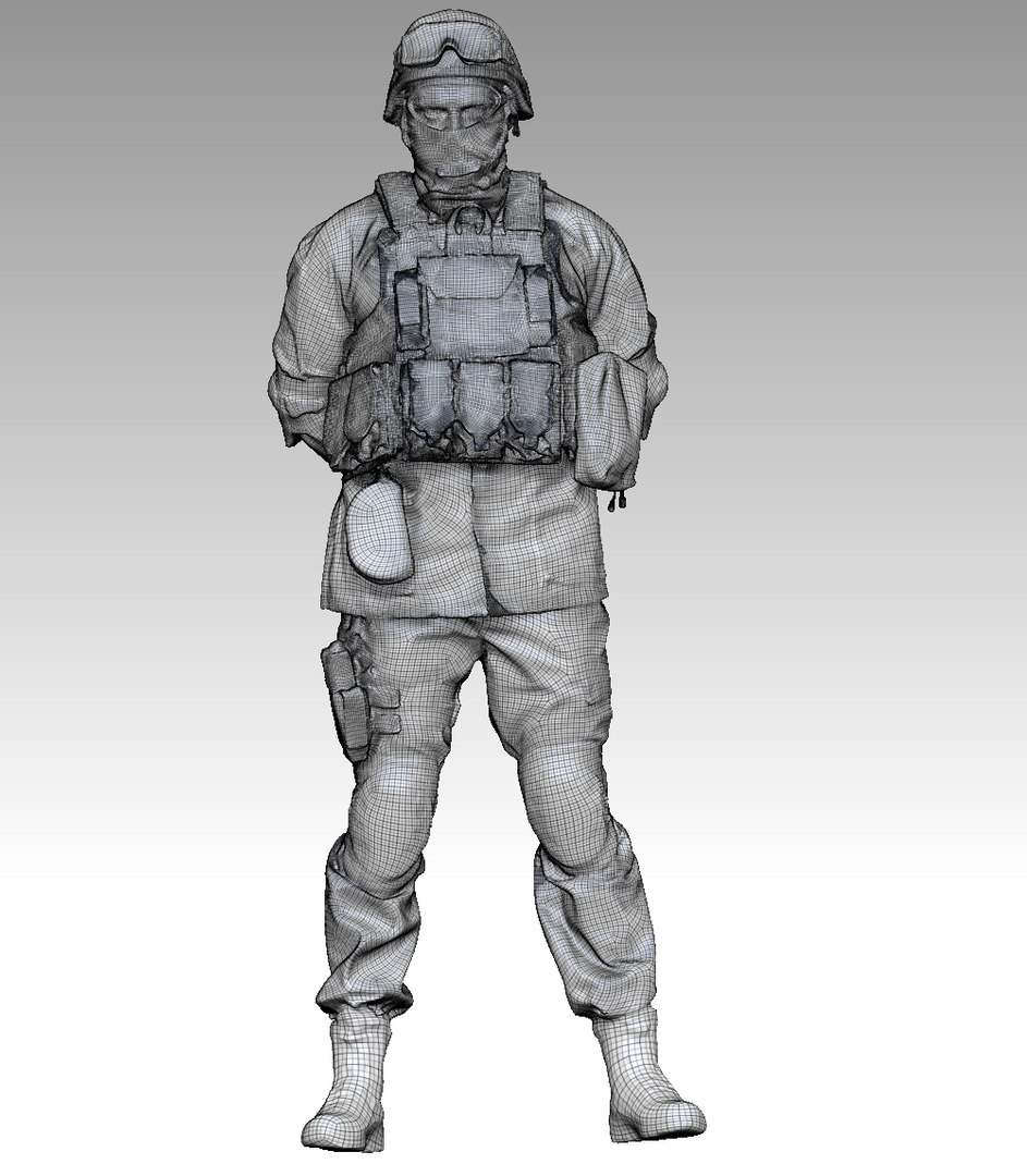 Equipped Soldier Military Uniform Model - TurboSquid 1546150