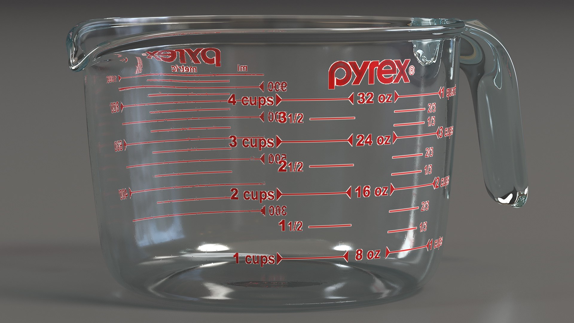 3D Pyrex Measuring Cup 1000ml - TurboSquid 1964625