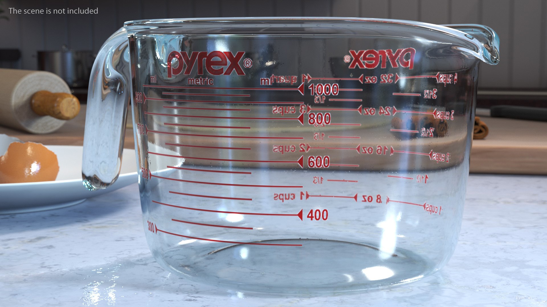 3D Pyrex Measuring Cup 1000ml - TurboSquid 1964625