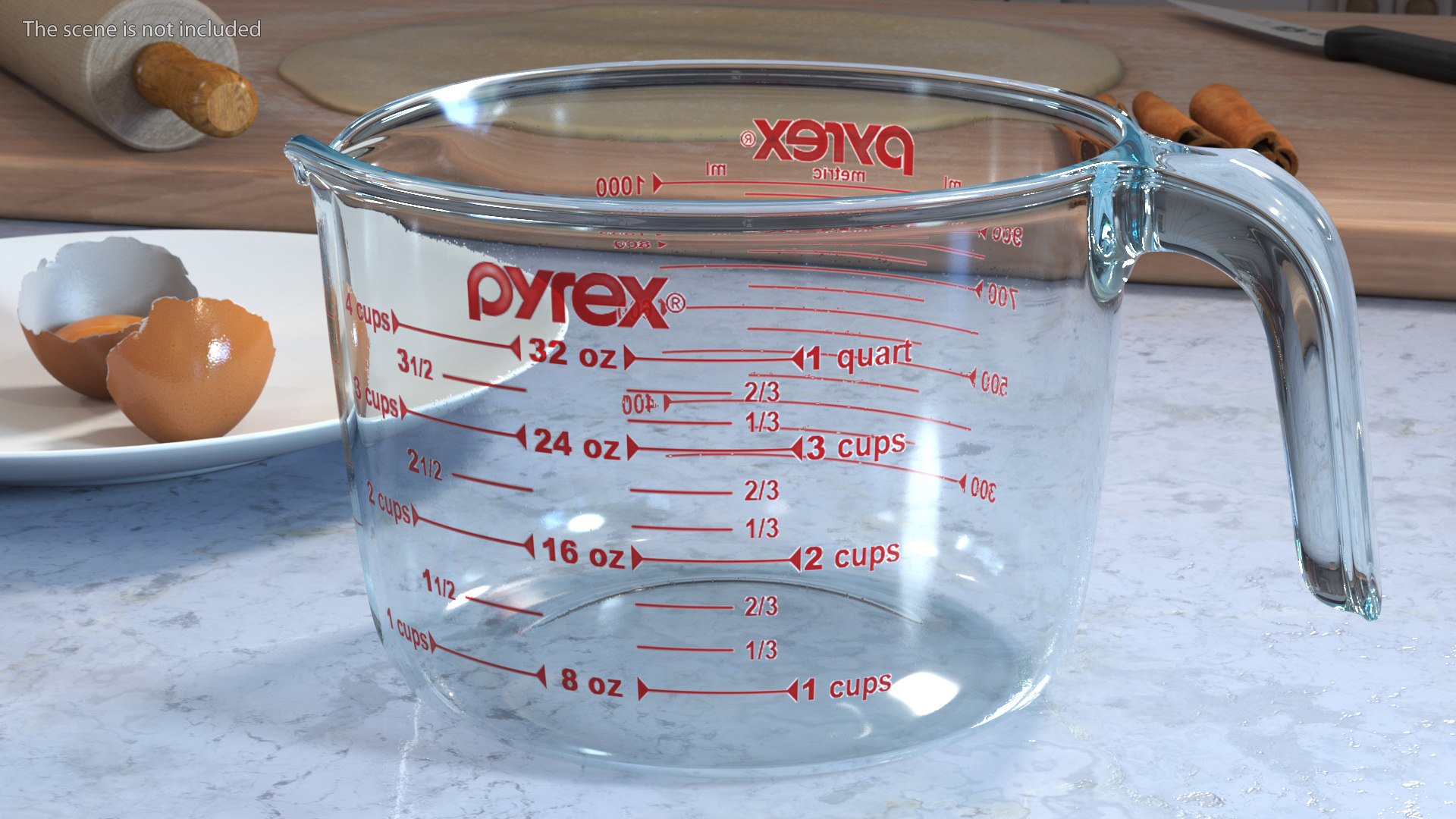 3D Pyrex Measuring Cup 1000ml - TurboSquid 1964625