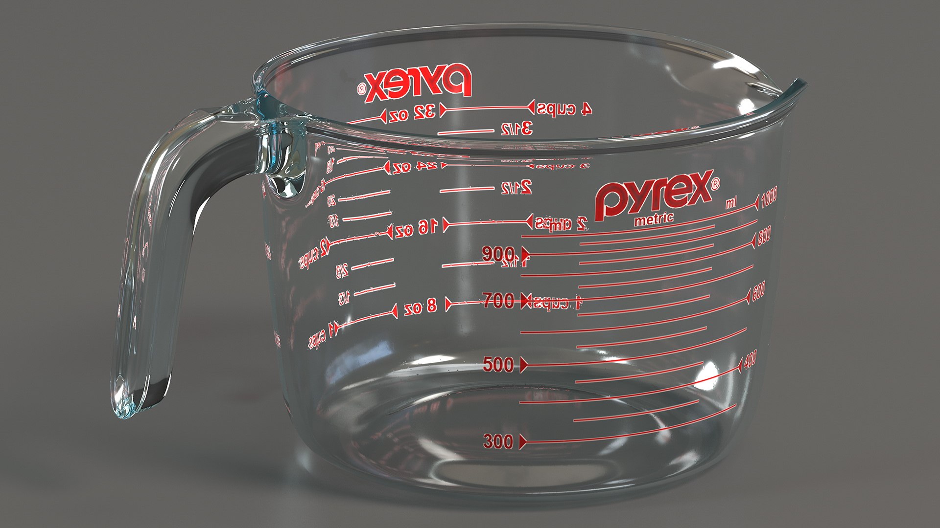 3D Pyrex Measuring Cup 1000ml - TurboSquid 1964625