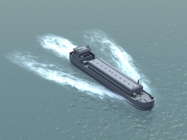 ships bow wake 3d model