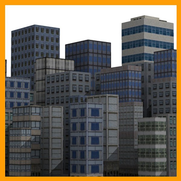 3D Maya collection building city