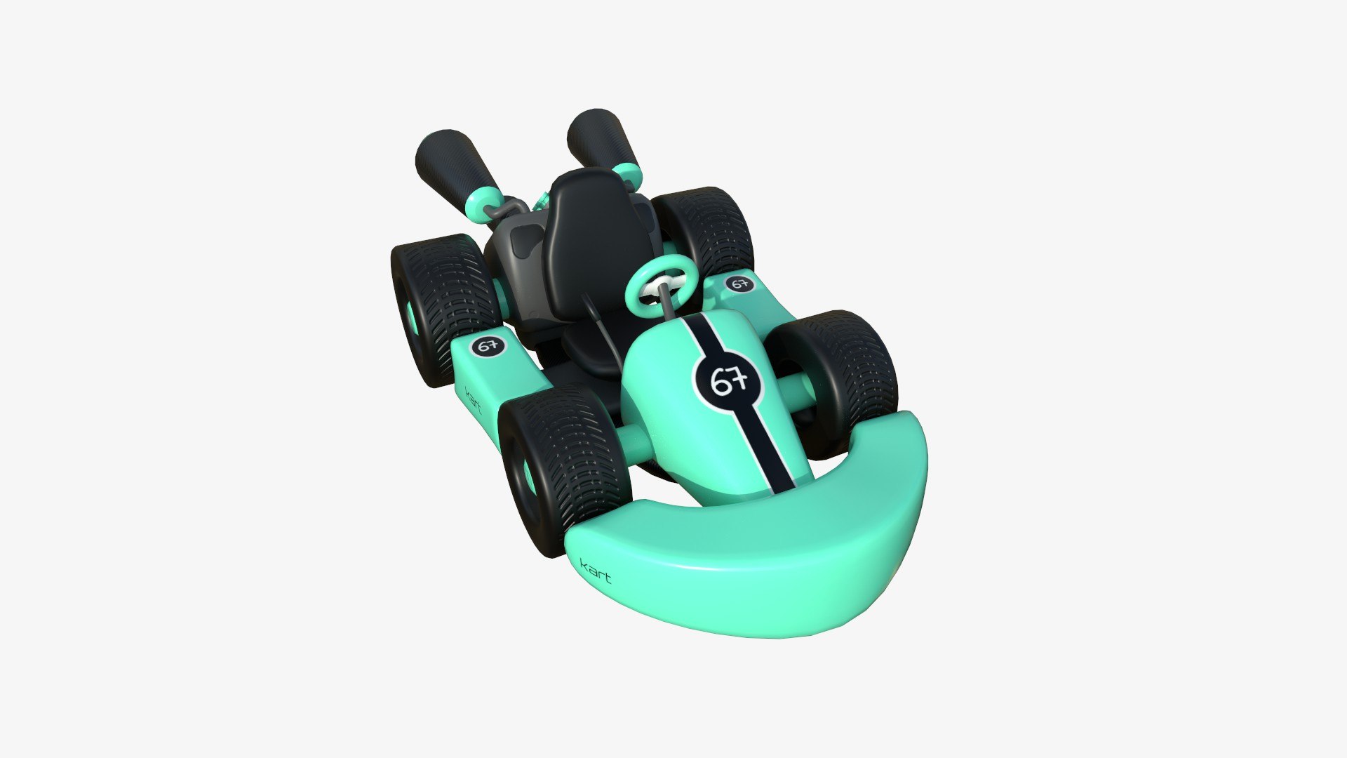 Cartoon Kart C10 Aqua - Vehicle Racing Design 3D Model - TurboSquid 1899979