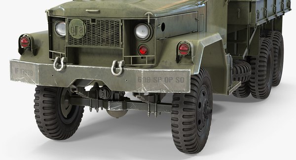 3d model cargo truck m35 rigged