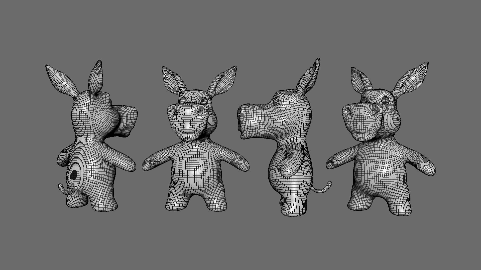 3D Little Animal Baby - Donkey Cute - Animated - TurboSquid 2285104