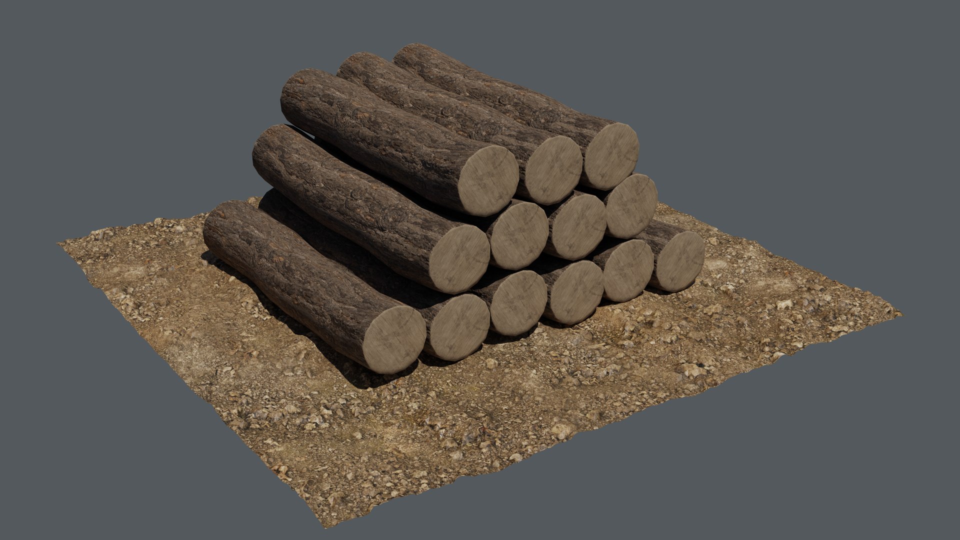 Wooden Logs Model - TurboSquid 2350141