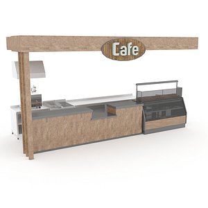3D Cafe Counter Model - TurboSquid 1447715