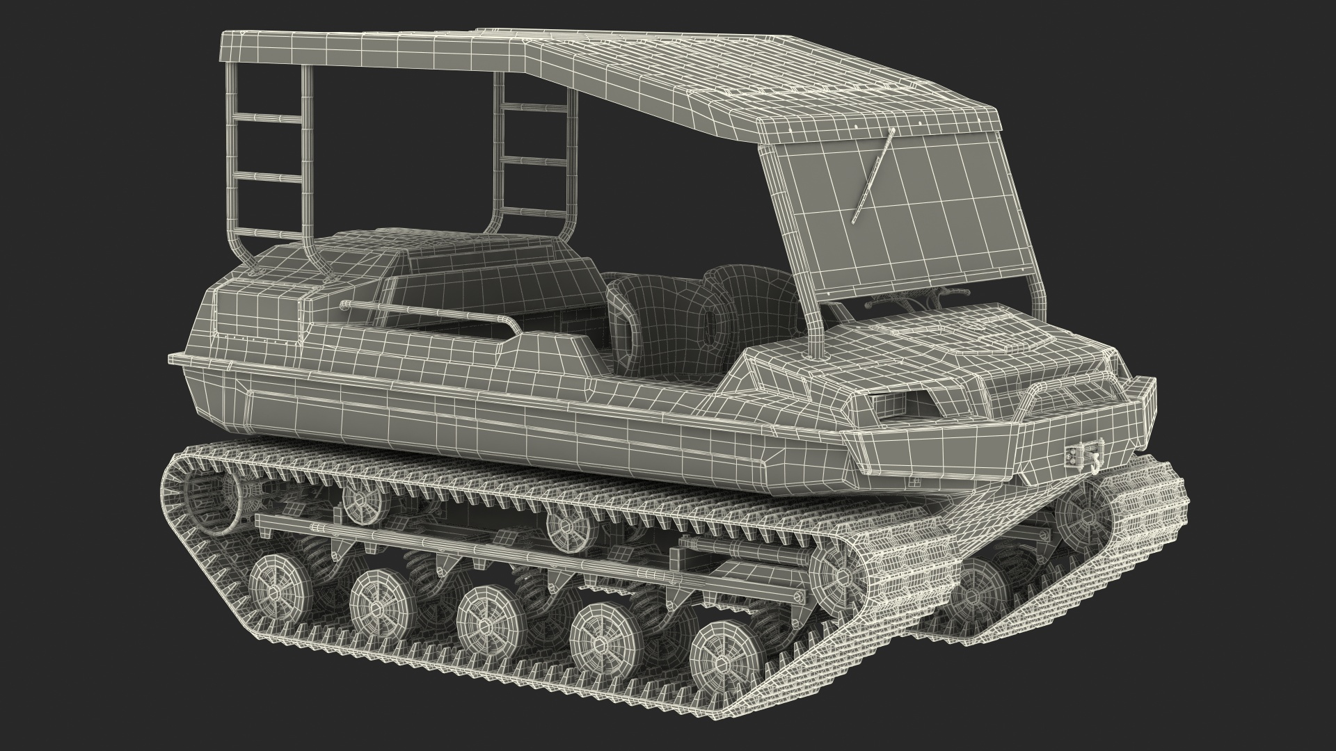 Old ATV Track Vehicle Rigged 3D model - TurboSquid 2003396