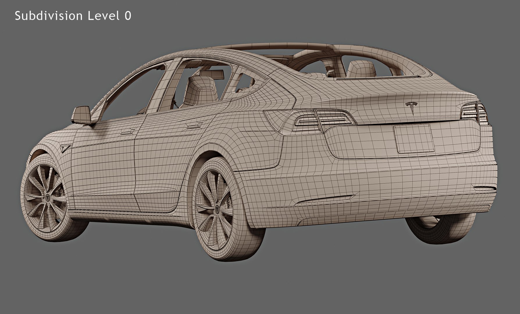 3D car tesla s - TurboSquid 1258686