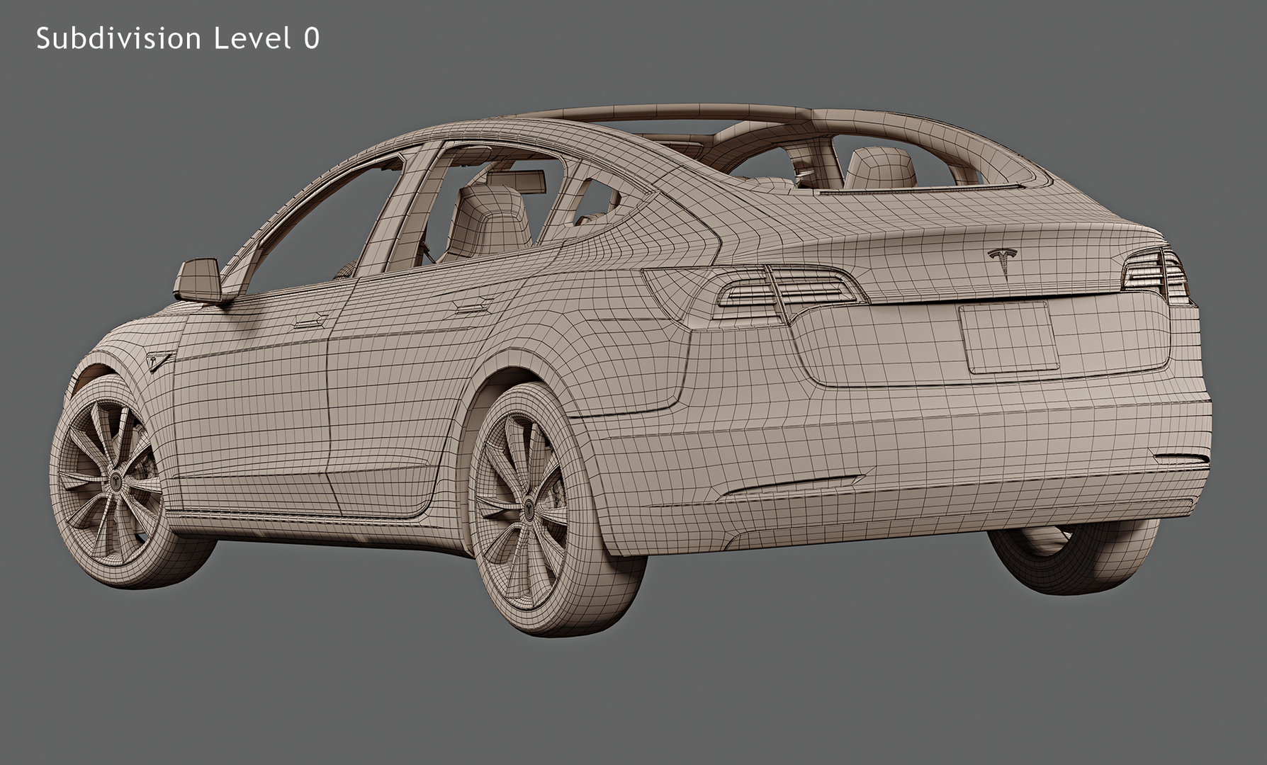 3D car tesla s - TurboSquid 1258686