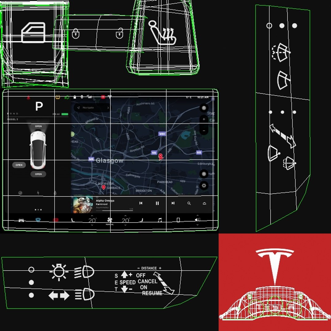 3D car tesla s - TurboSquid 1258686