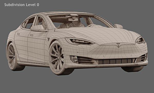 3D car tesla s - TurboSquid 1258686