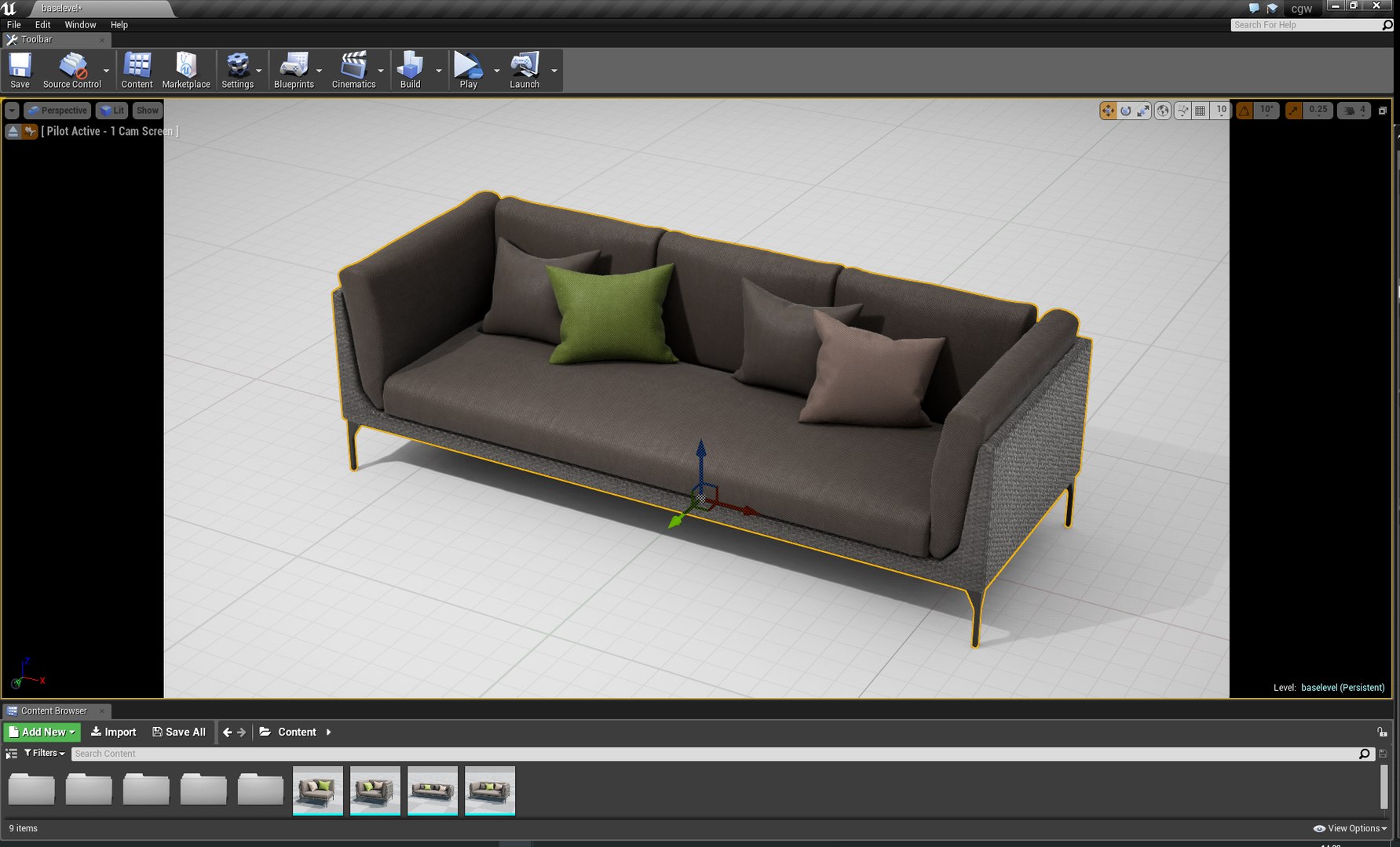 3d Model Dedon Mu Sofa Ue4