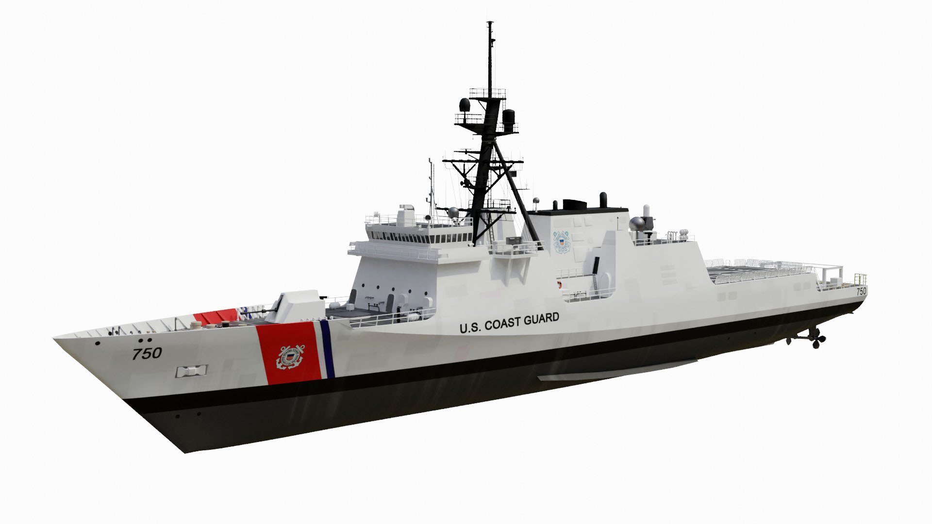 Coast Guard Cutter Ships 3d Model