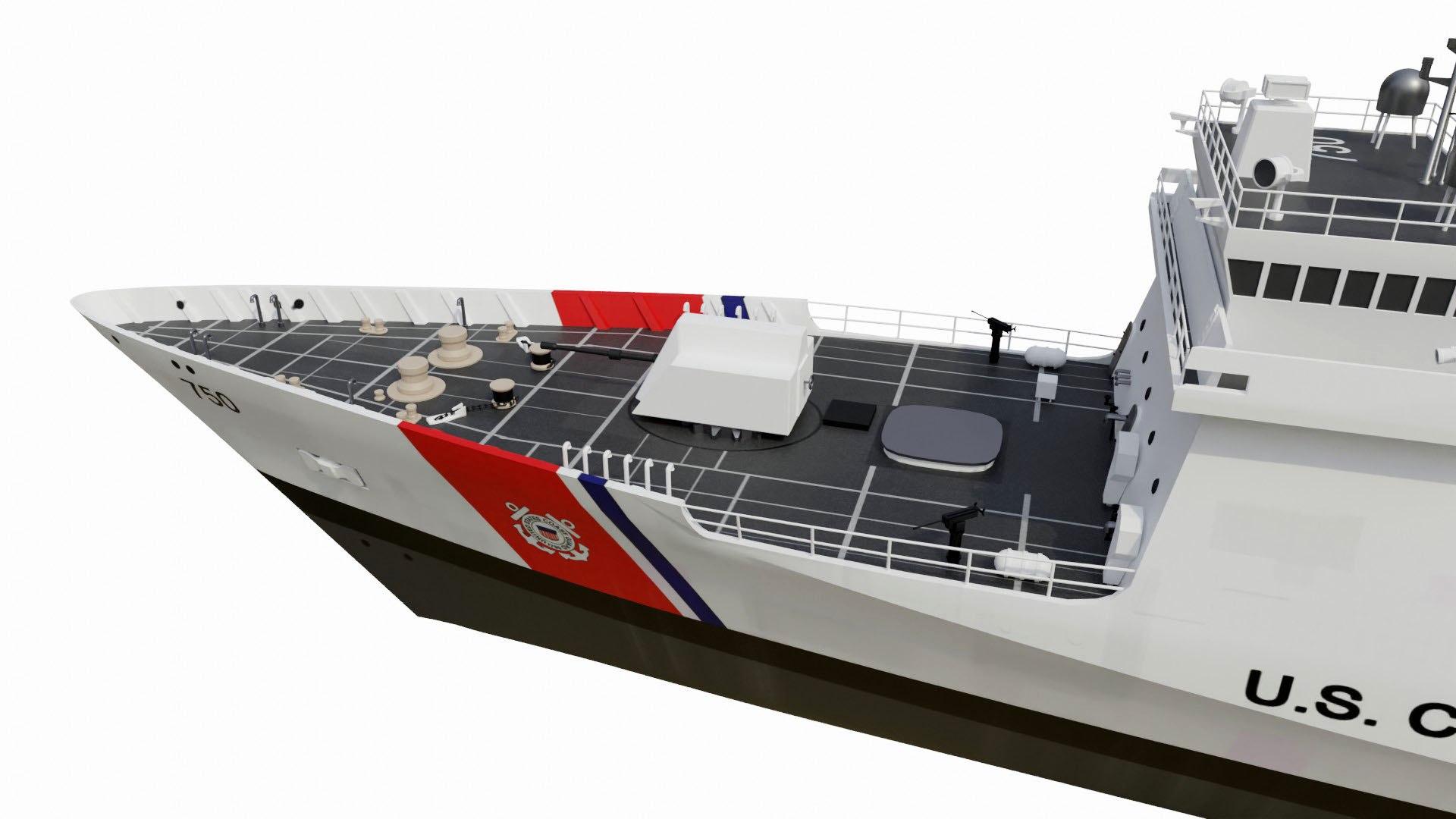 Coast Guard Cutter Ships 3d Model