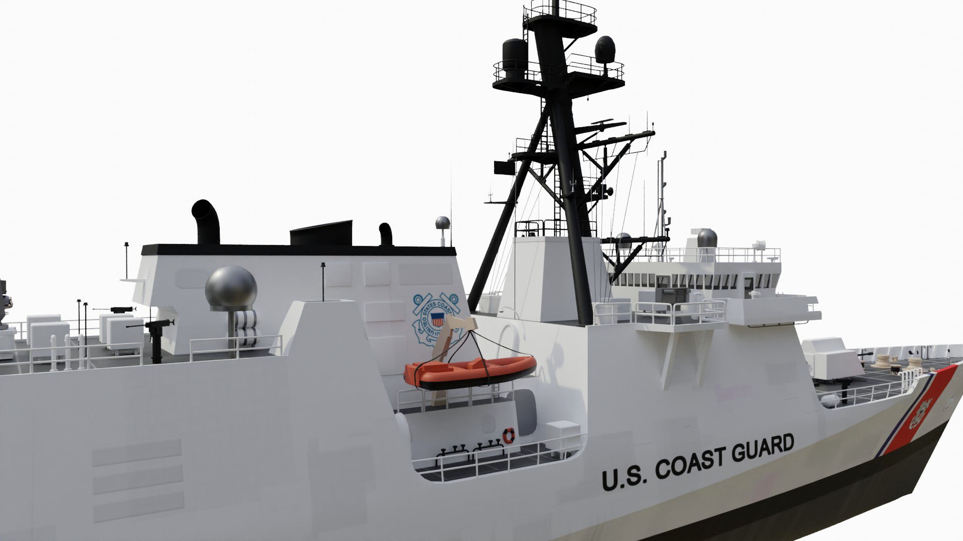 Coast Guard Cutter Ships 3d Model