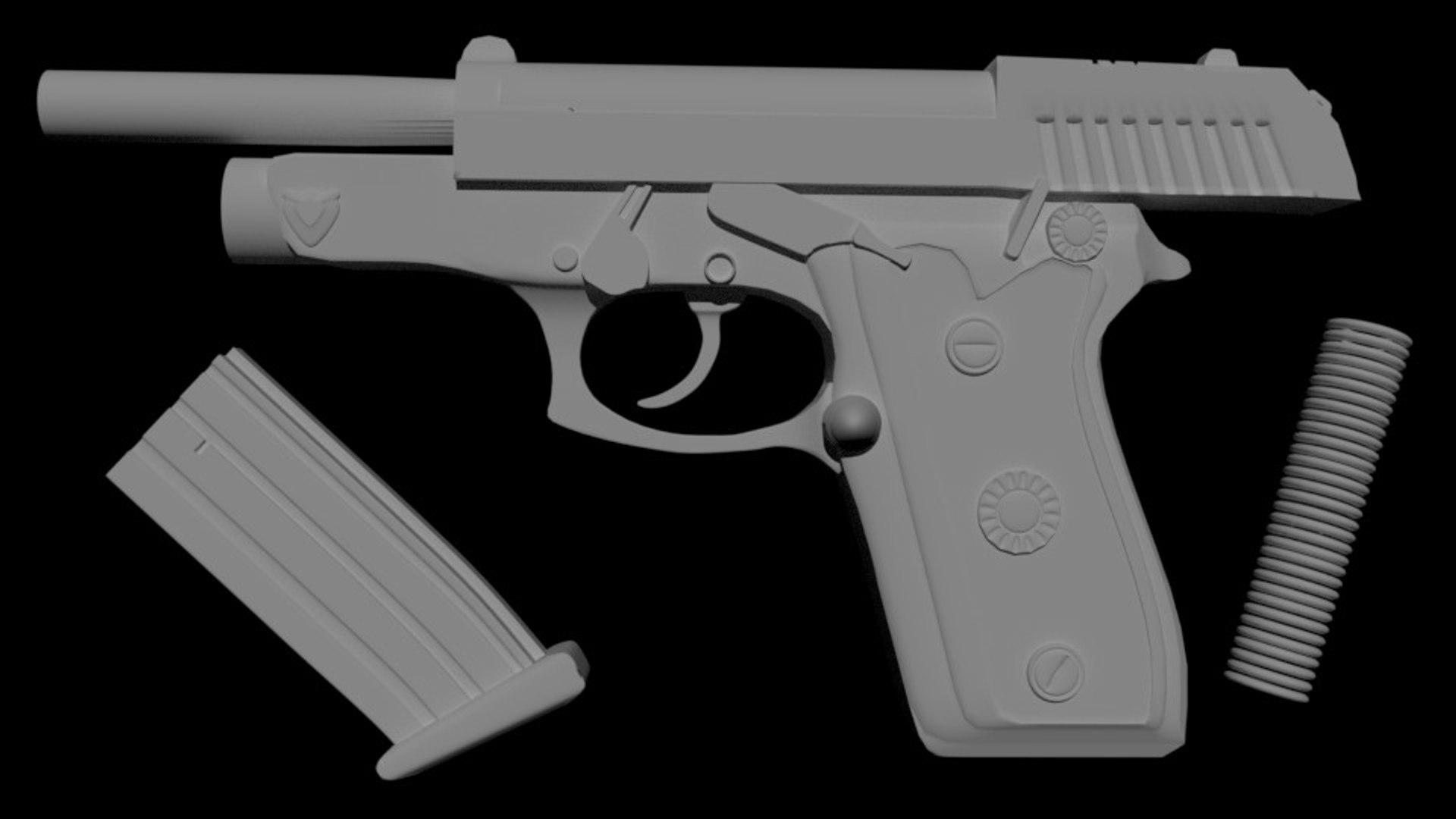 Pistol taurus 3D model - TurboSquid 1200960