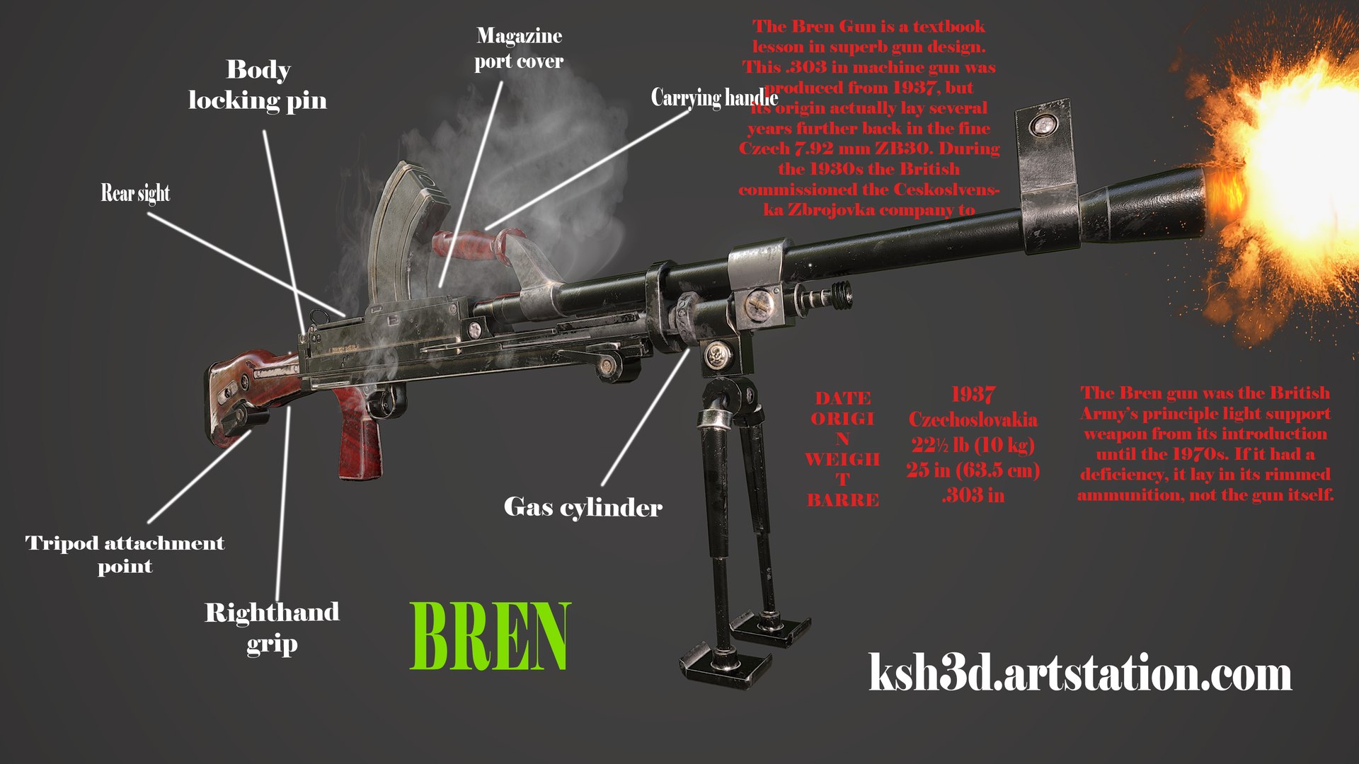 3D Model Bren Gun - TurboSquid 1214200