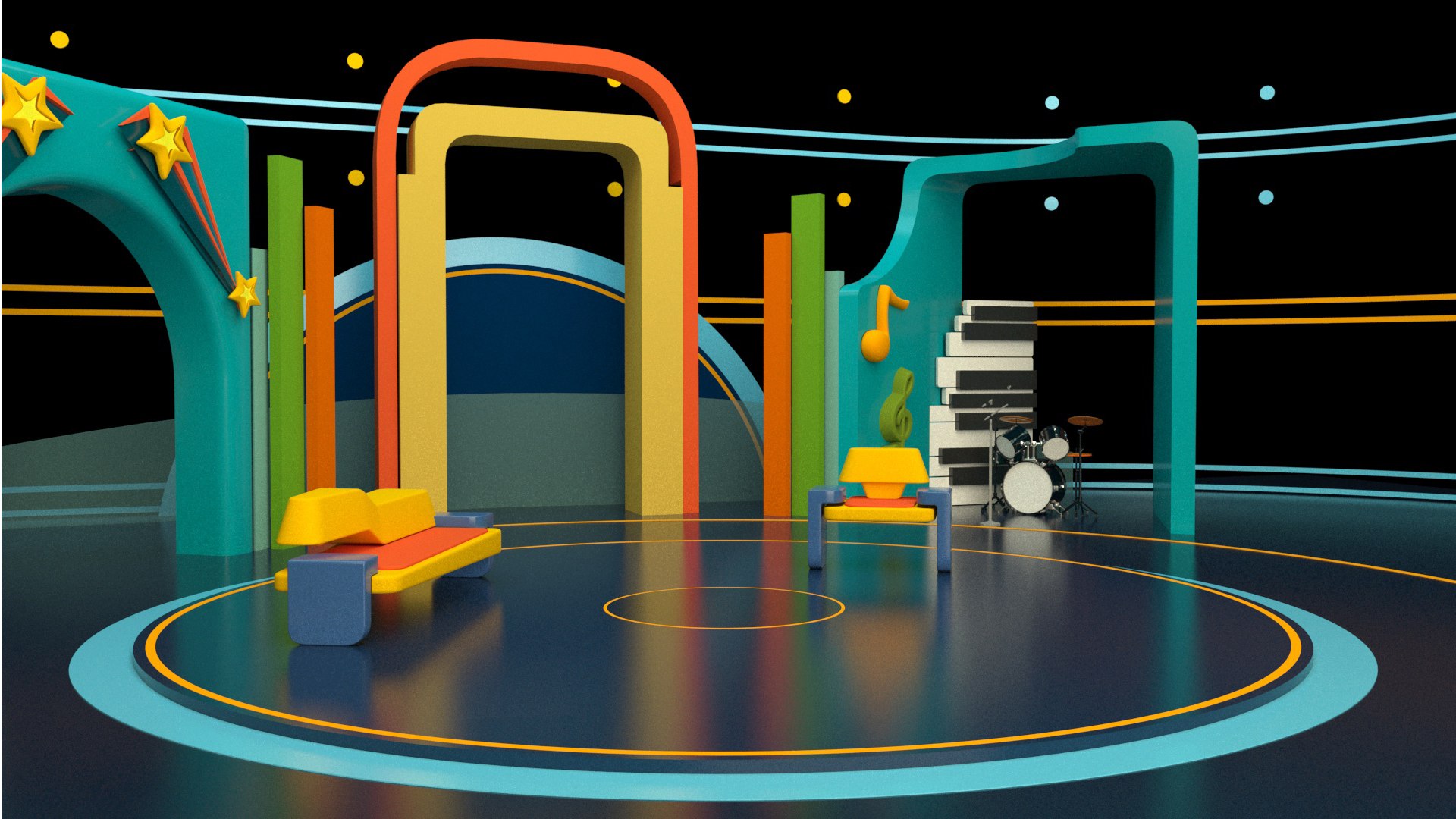 Tv Studio Competition Design 3D Model - TurboSquid 1767516