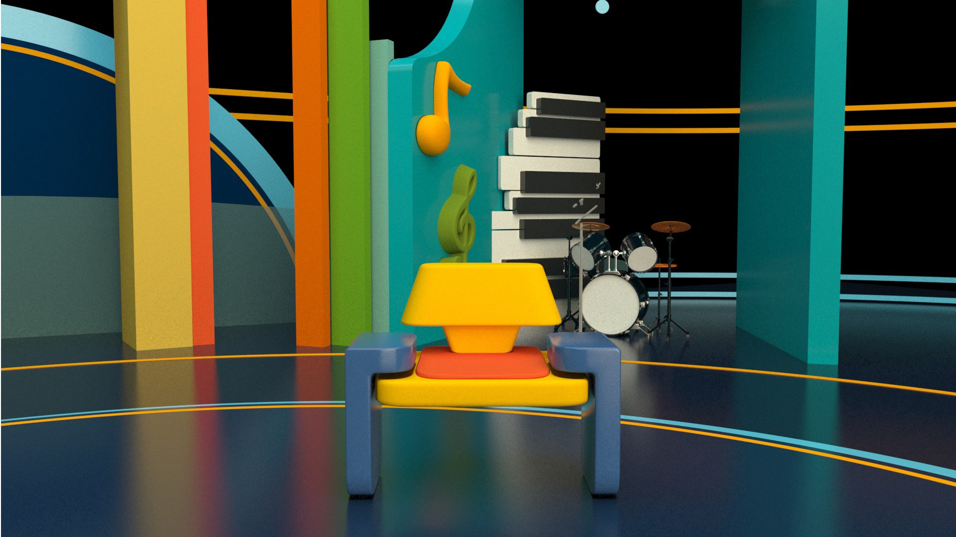 Tv Studio Competition Design 3D Model - TurboSquid 1767516