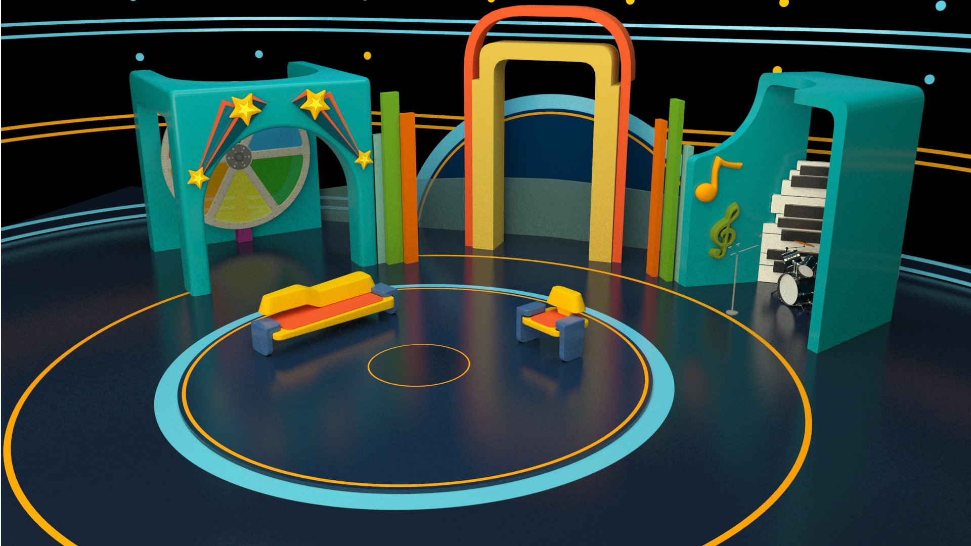 Tv Studio Competition Design 3D Model - TurboSquid 1767516