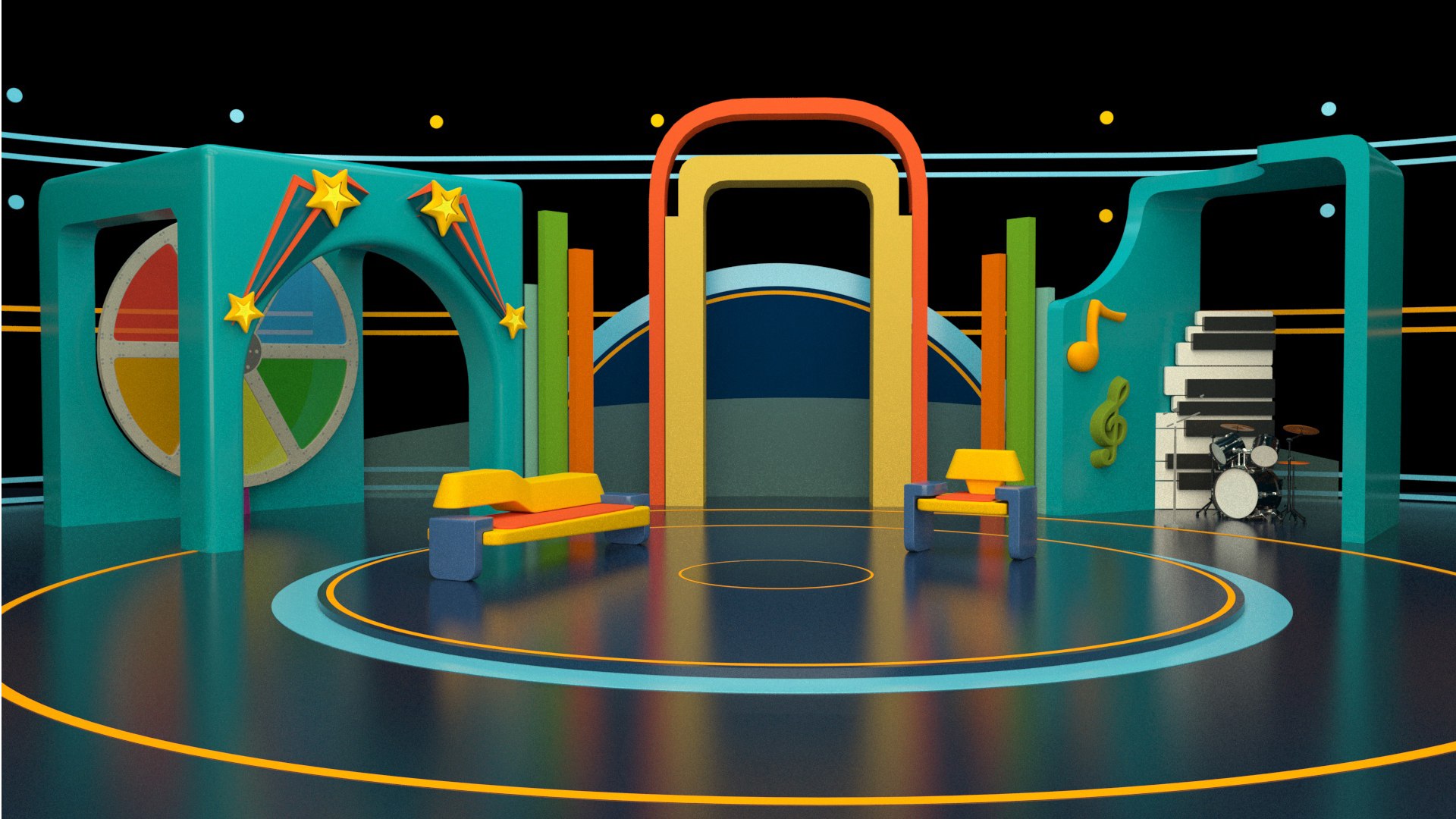 Tv Studio Competition Design 3D Model - TurboSquid 1767516