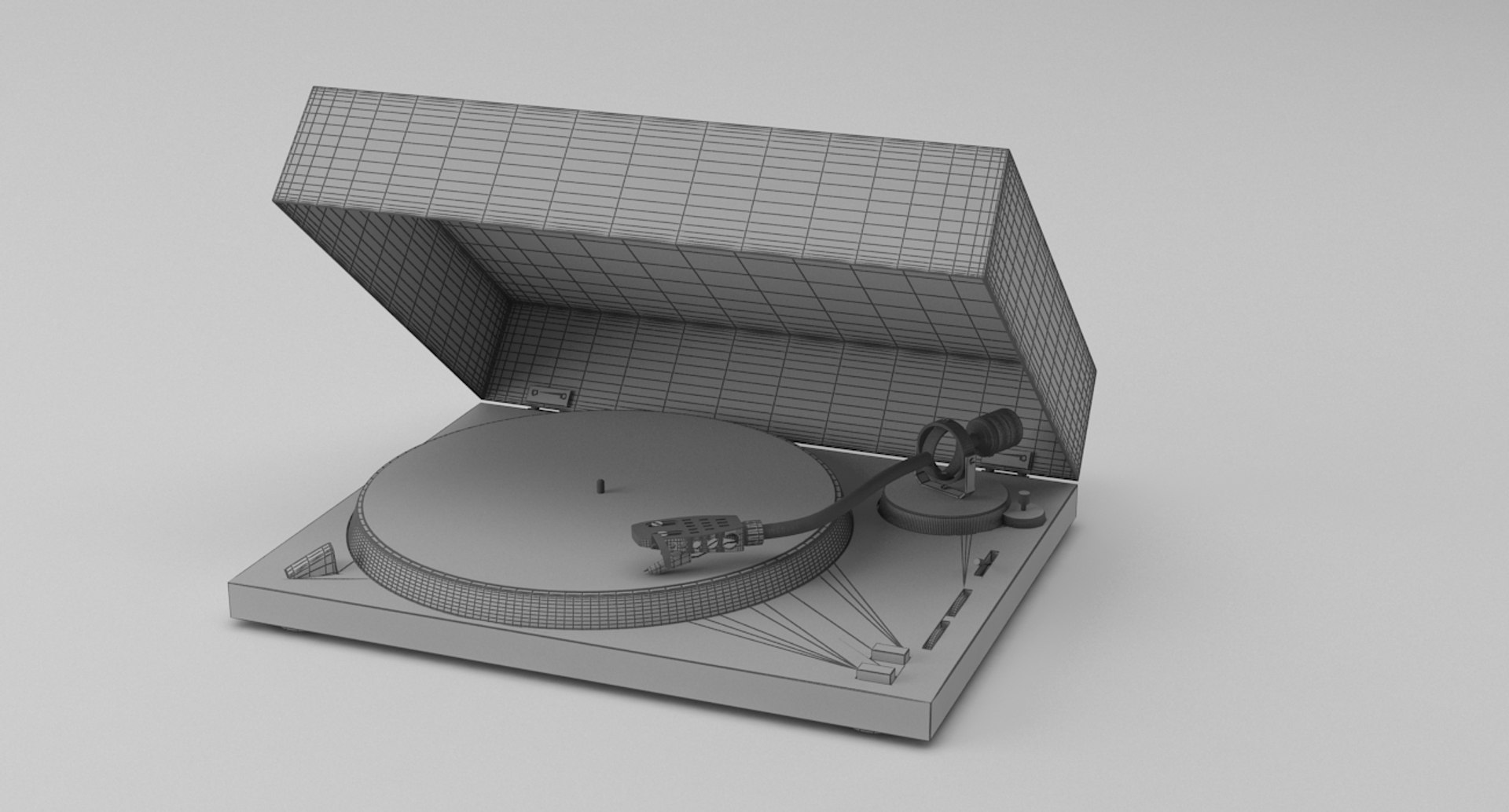 3D Model Vintage Vinyl Record Player - TurboSquid 1269922