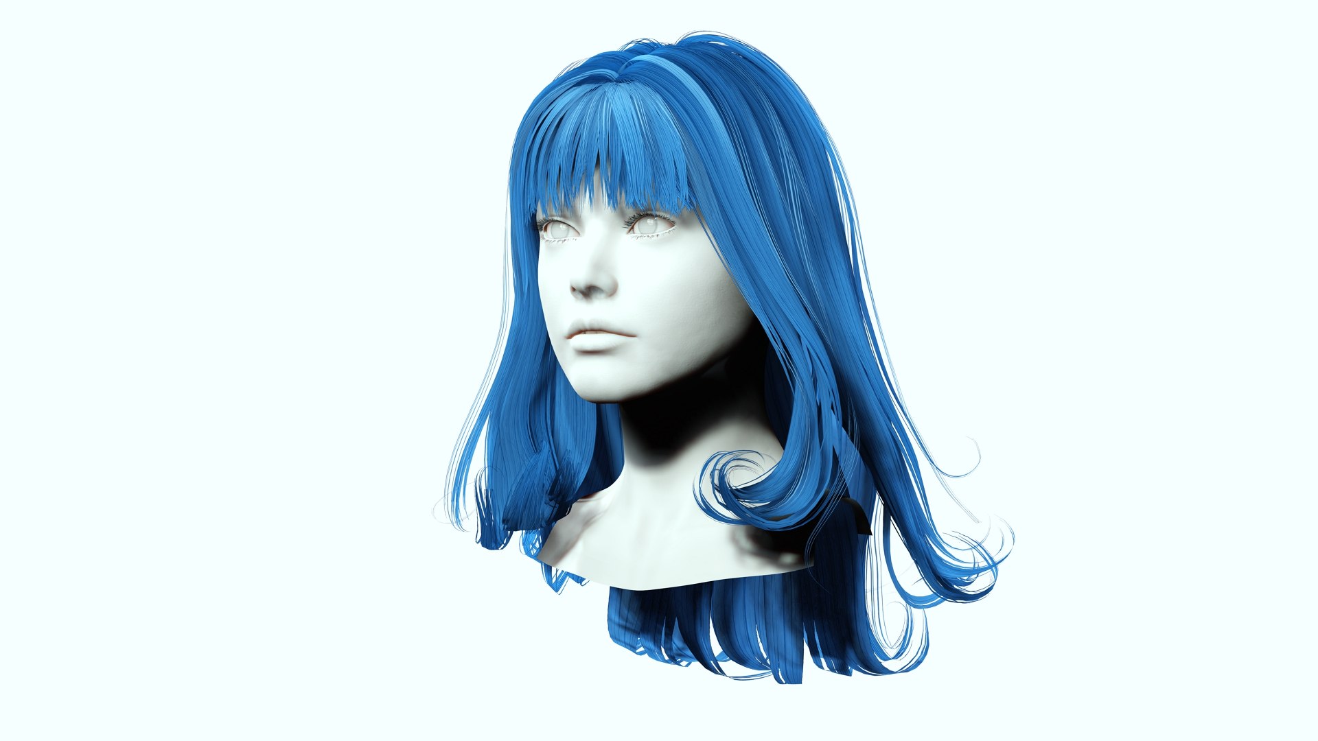3D Realistic Female Hair - TurboSquid 2226776