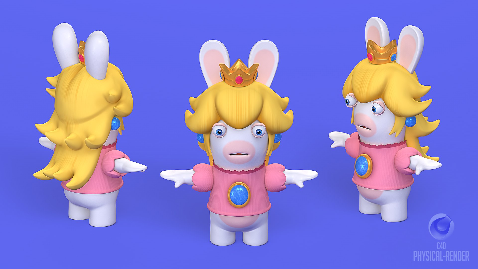 Rabbid Peach Super Mario Sparks Of Hope 8K 3D Model - TurboSquid 1770386