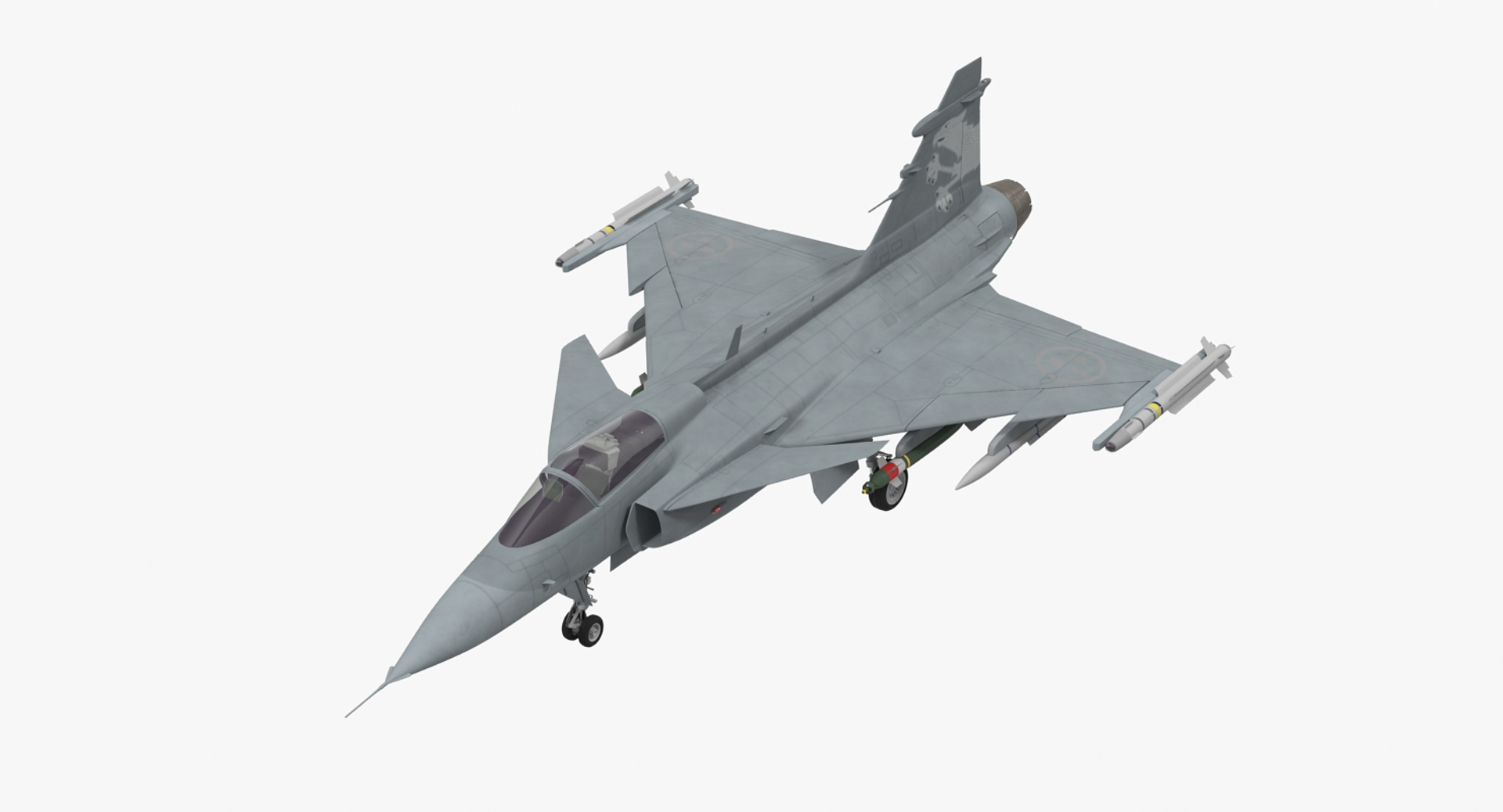 Fighter Aircraft Saab Jas 39 3d 3ds