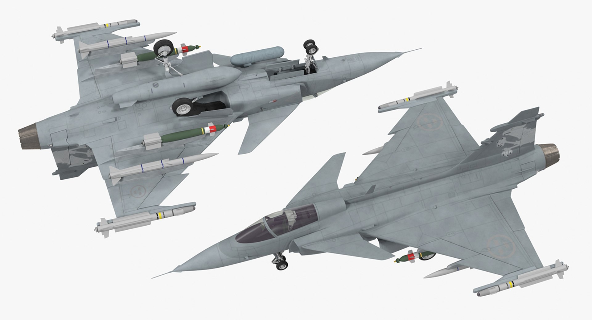Fighter Aircraft Saab Jas 39 3d 3ds