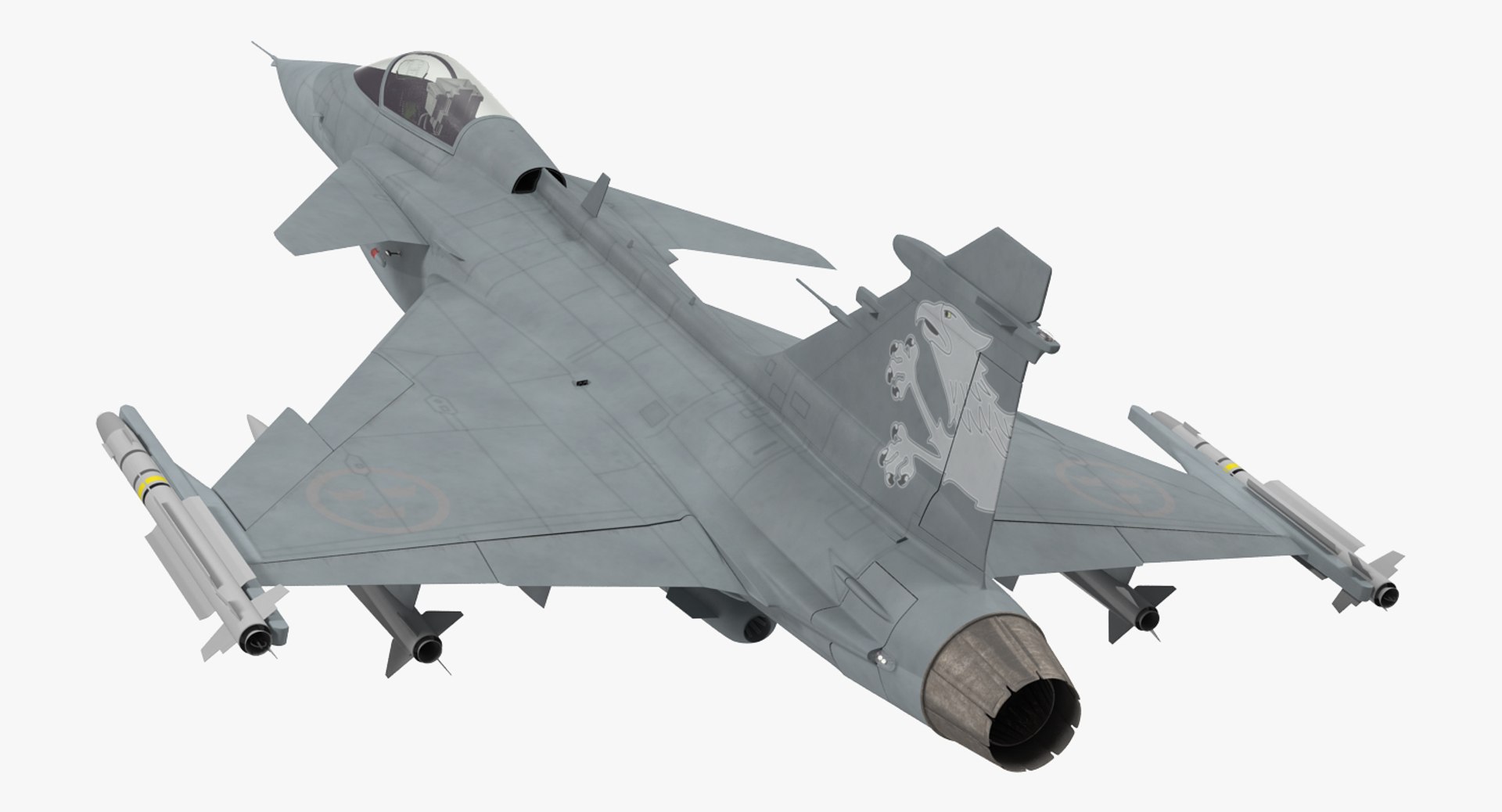 Fighter Aircraft Saab Jas 39 3d 3ds