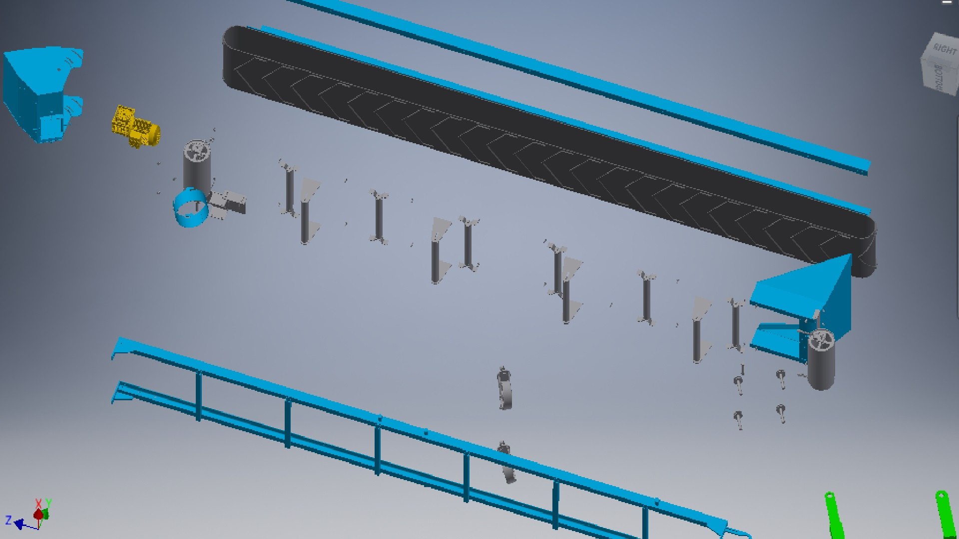 Belt Conveyor systems 3D model - TurboSquid 2138744