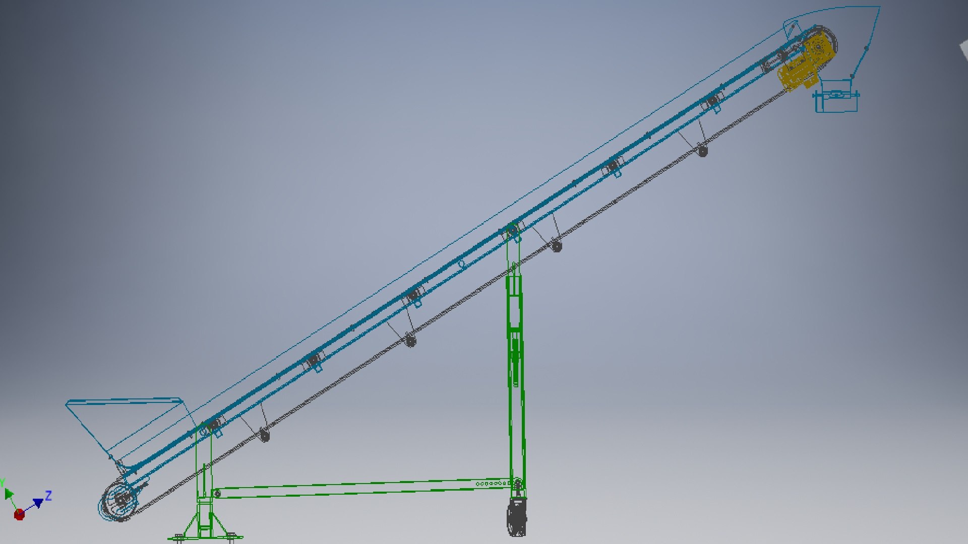 Belt Conveyor systems 3D model - TurboSquid 2138744